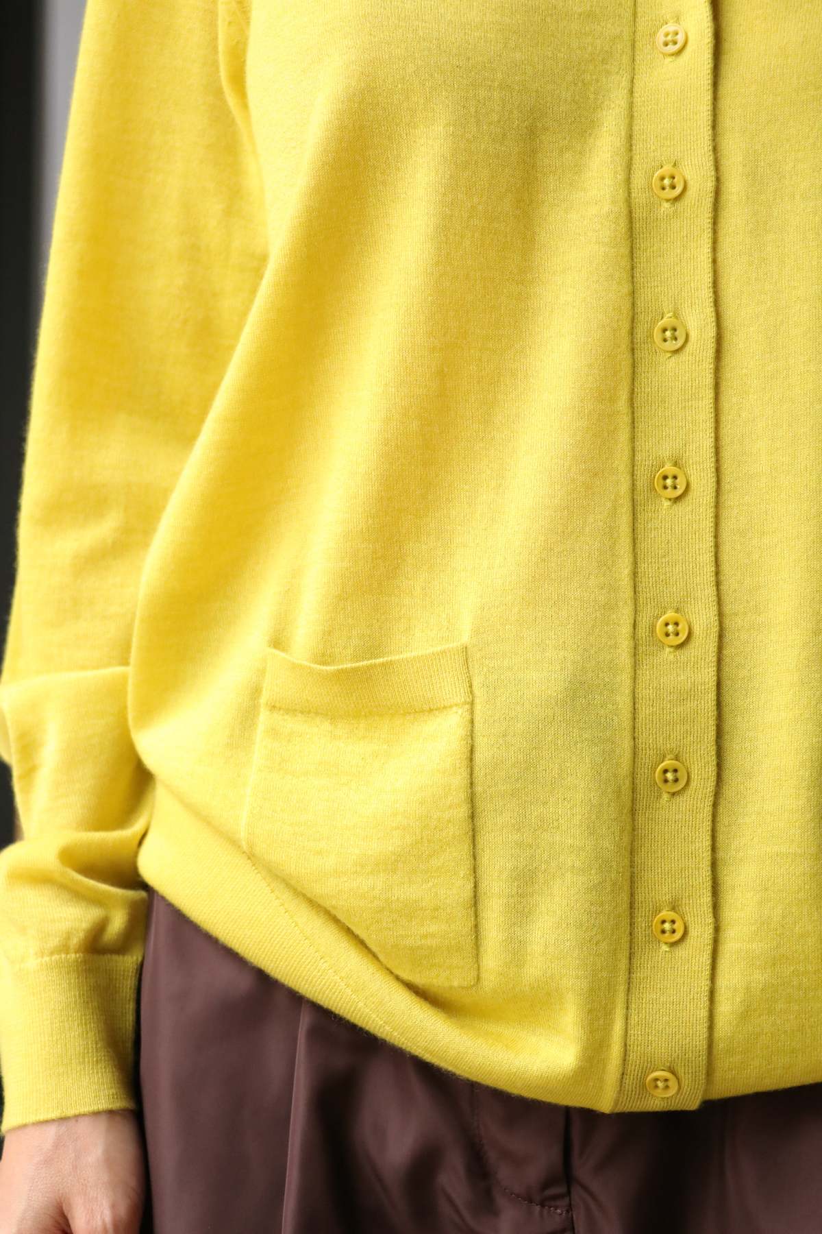 Tibi Tissue Cashmere Cardigan - Mustard | Garmentory
