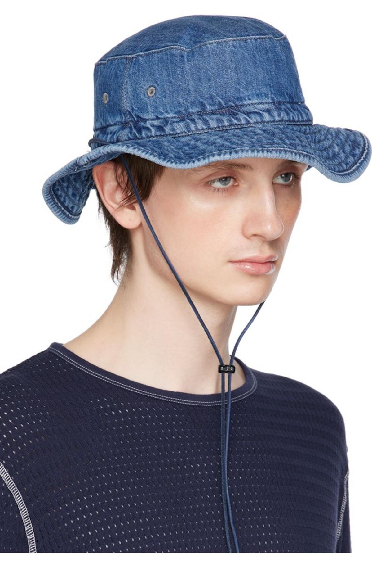 Our Legacy DB Space Denim Bucket Hat - Blue | Garmentory