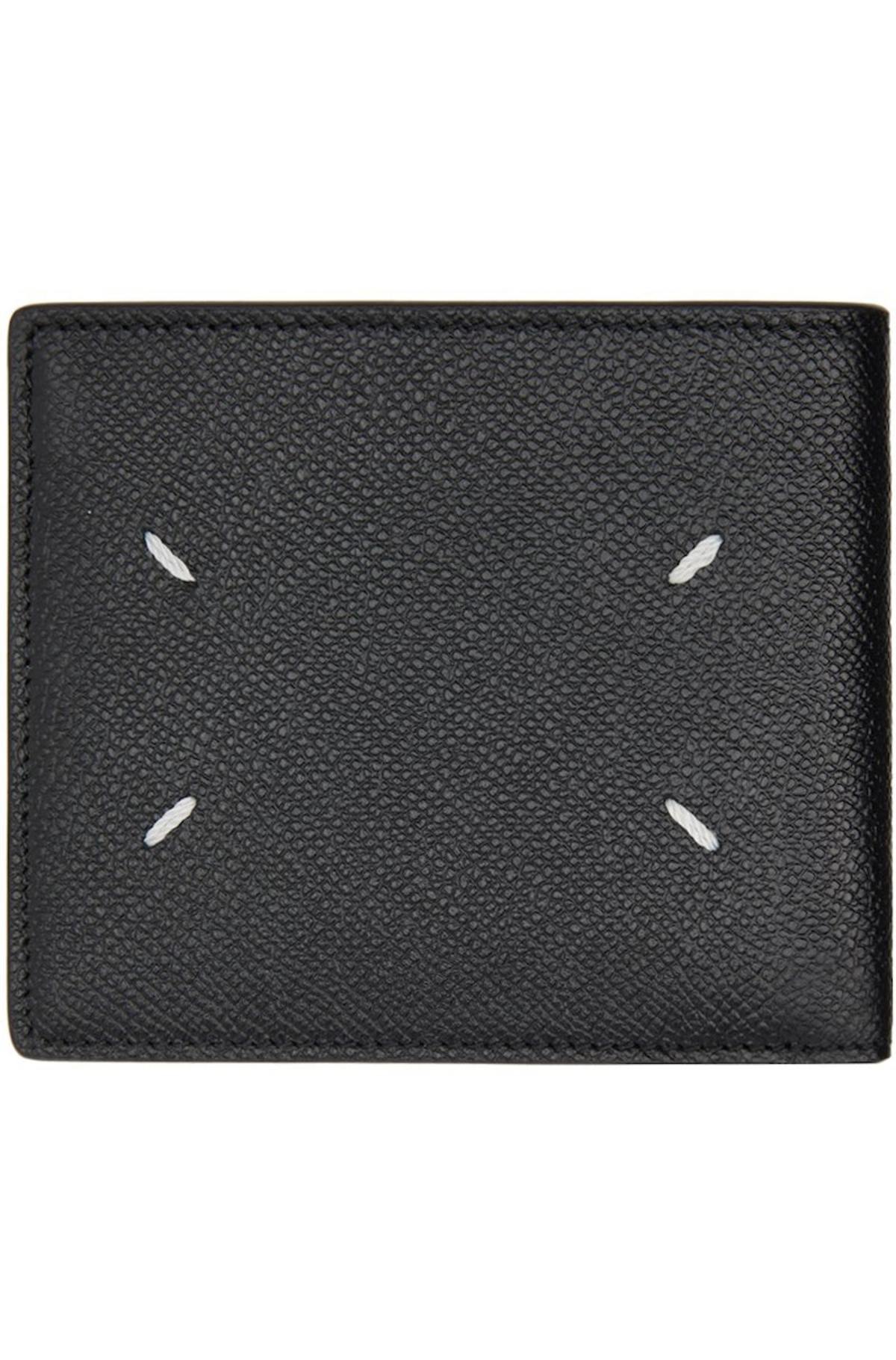 Maison Margiela Leather Bifold Wallet - Black | Garmentory