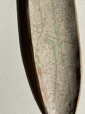 Kate Rosenberg Ceramics Long Plate - Speckled/Green | Garmentory