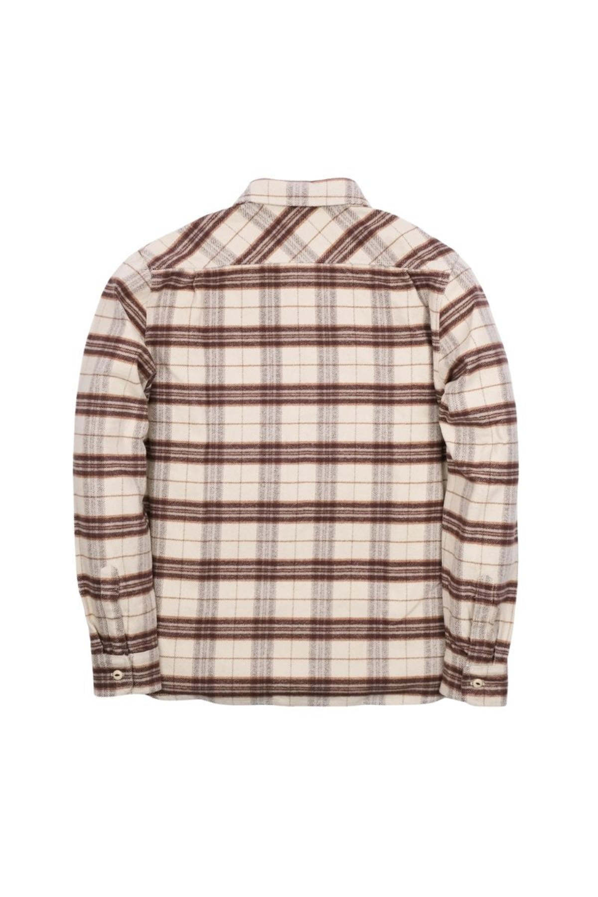 Freenote Cloth Benson Overshirt - Cream Plaid | Garmentory