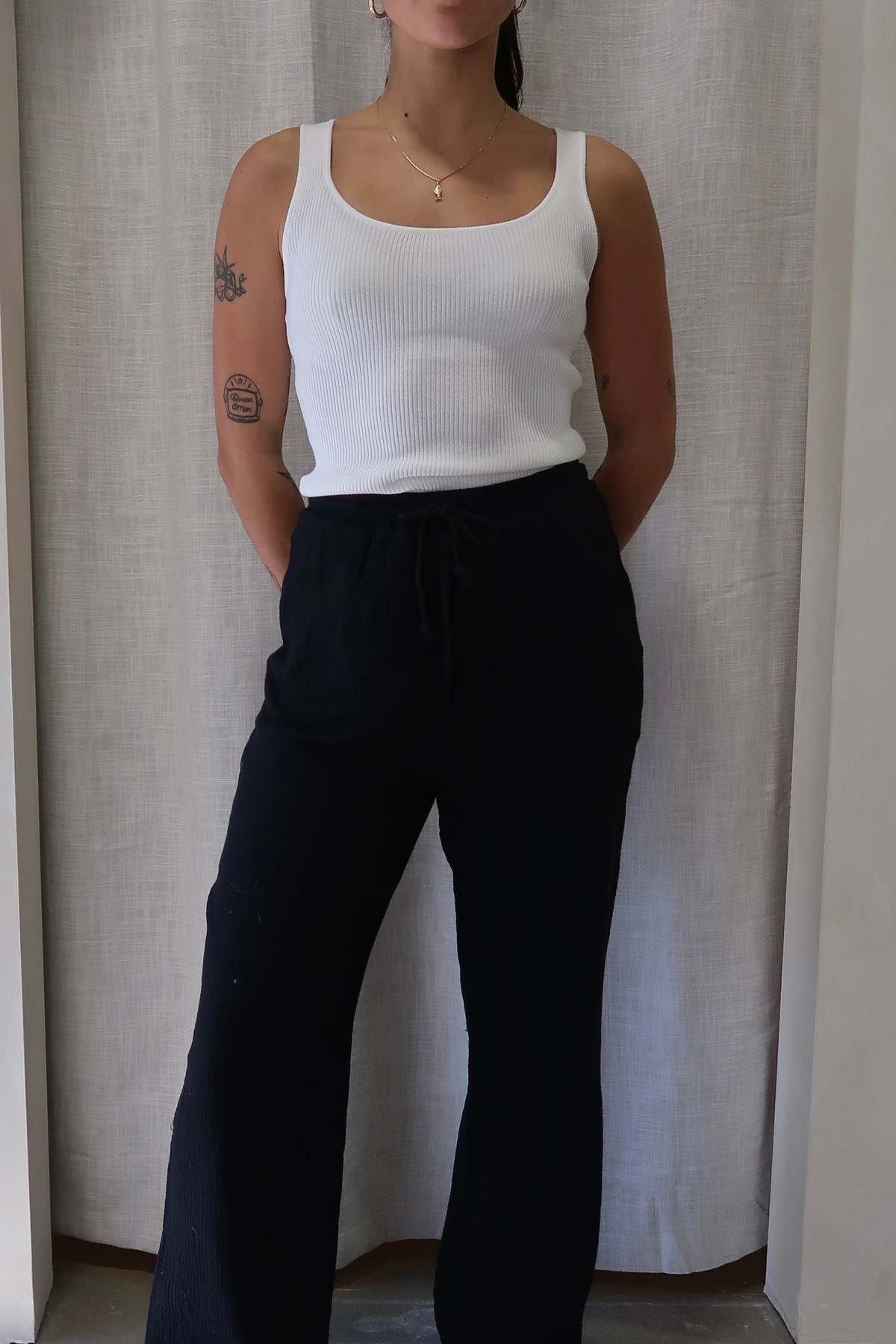 Line the Label Ava Tank - Blanc | Garmentory