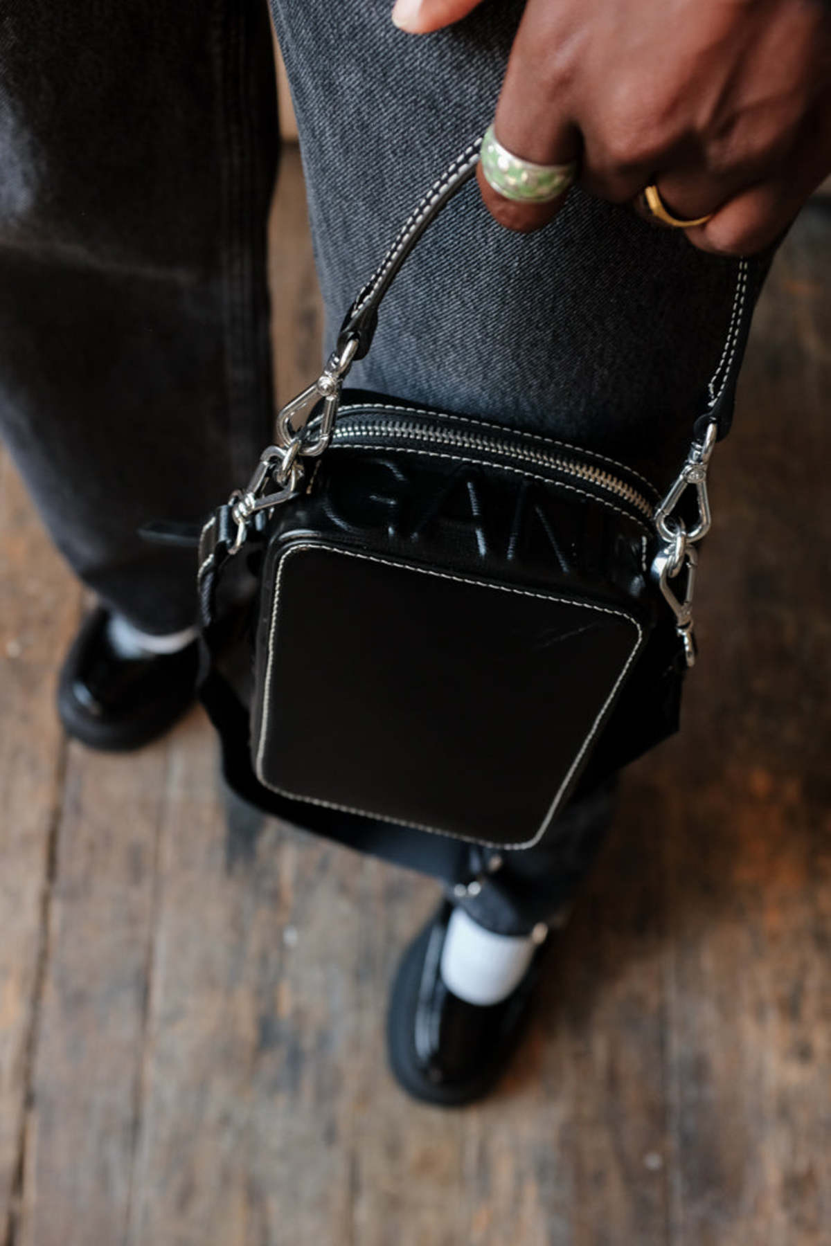 Ganni Banner Camera Bag - Black | Garmentory