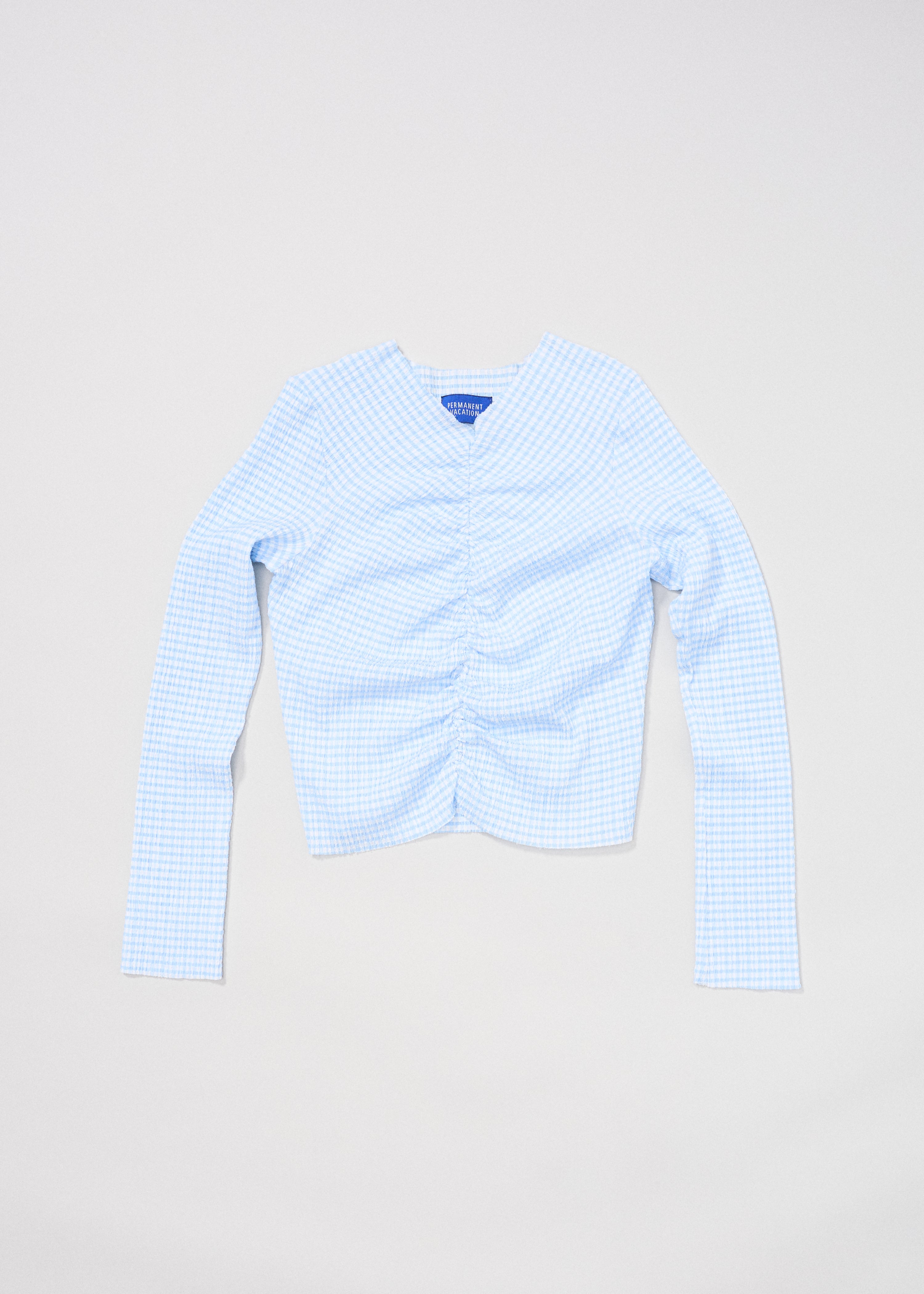 permanent vacation Eternal Top - Blue Gingham | Garmentory