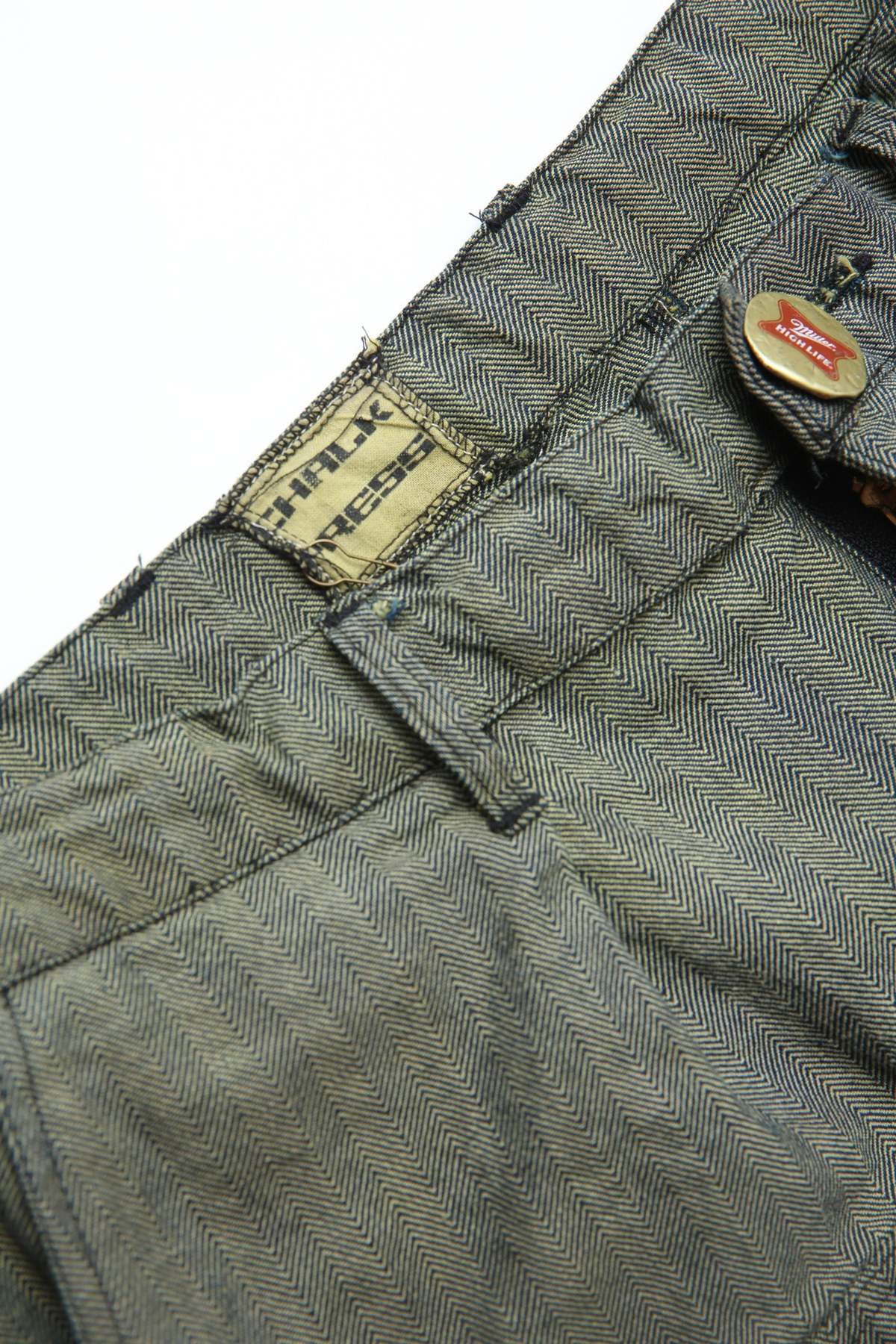 CHALK.PRESS Herringbone Utility Brew Cargo Pants - Black | Garmentory