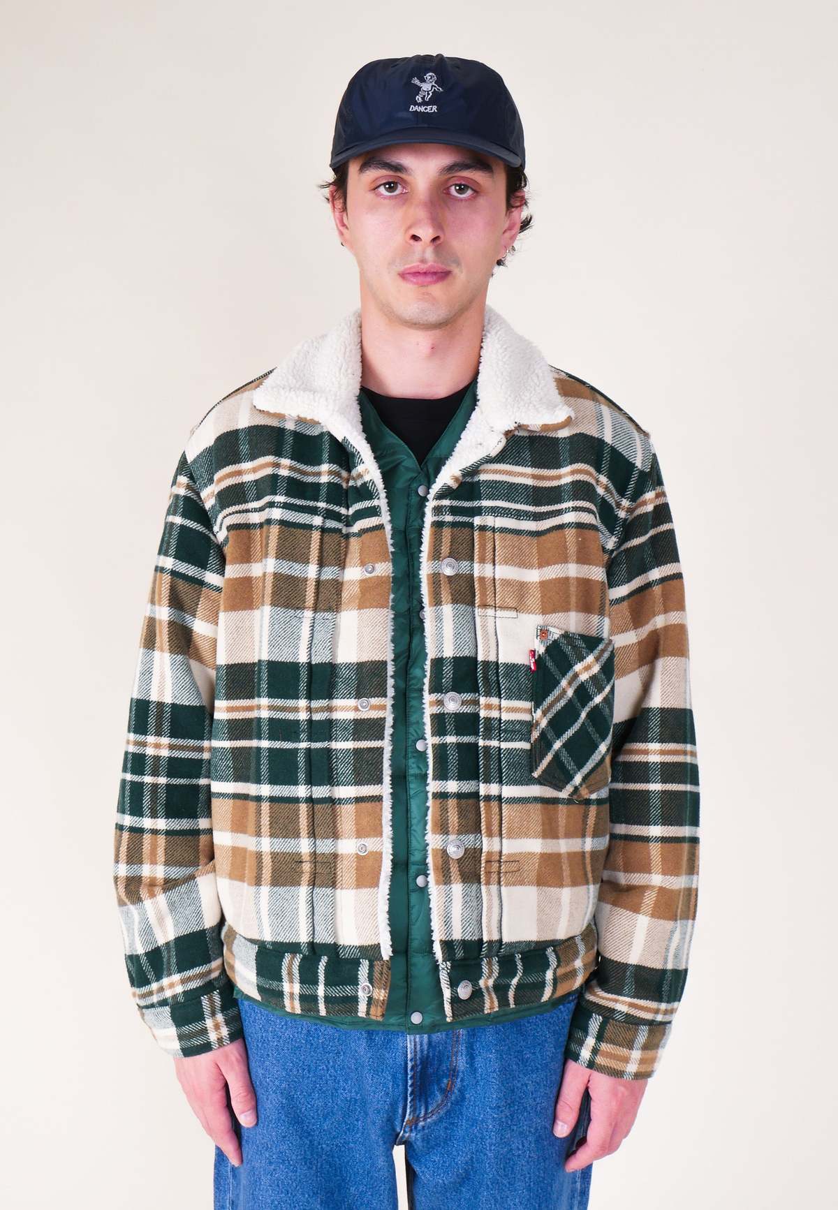Levi's Type 1 Sherpa Trucker Jacket - Green Rigid | Garmentory