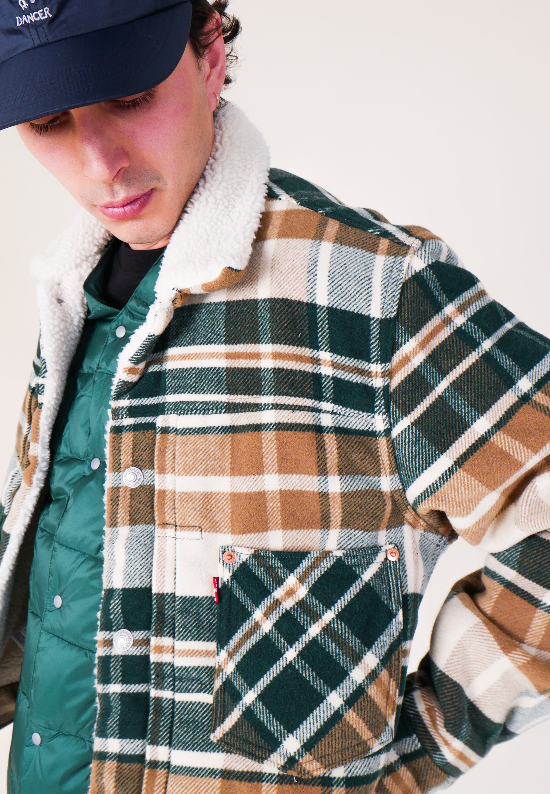 Levi's Type 1 Sherpa Trucker Jacket - Green Rigid | Garmentory