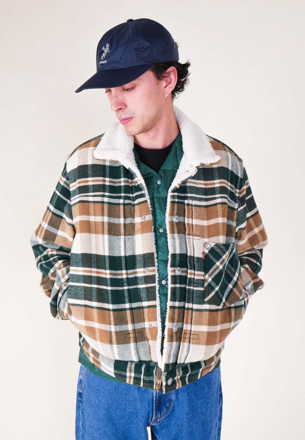 Levi's Type 1 Sherpa Trucker Jacket - Green Rigid | Garmentory