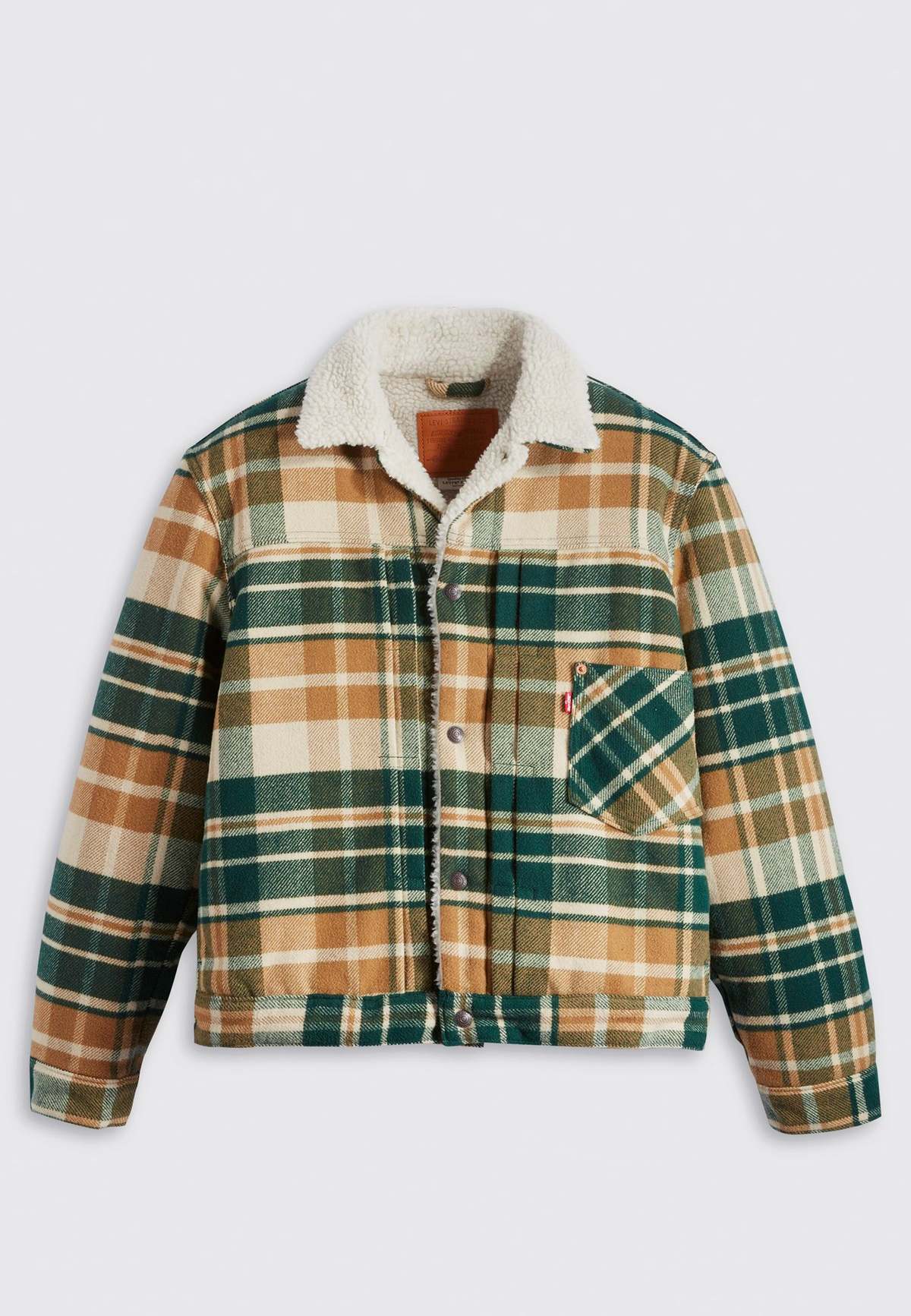 Levi's Type 1 Sherpa Trucker Jacket - Green Rigid | Garmentory