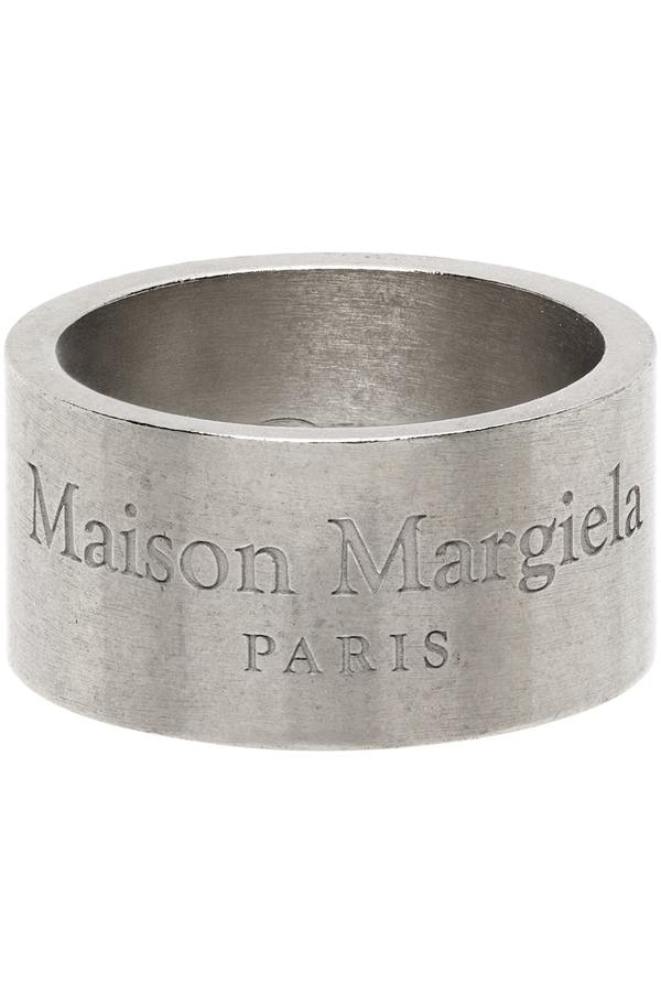 Maison Margiela Silver Wide Logo Ring | Garmentory