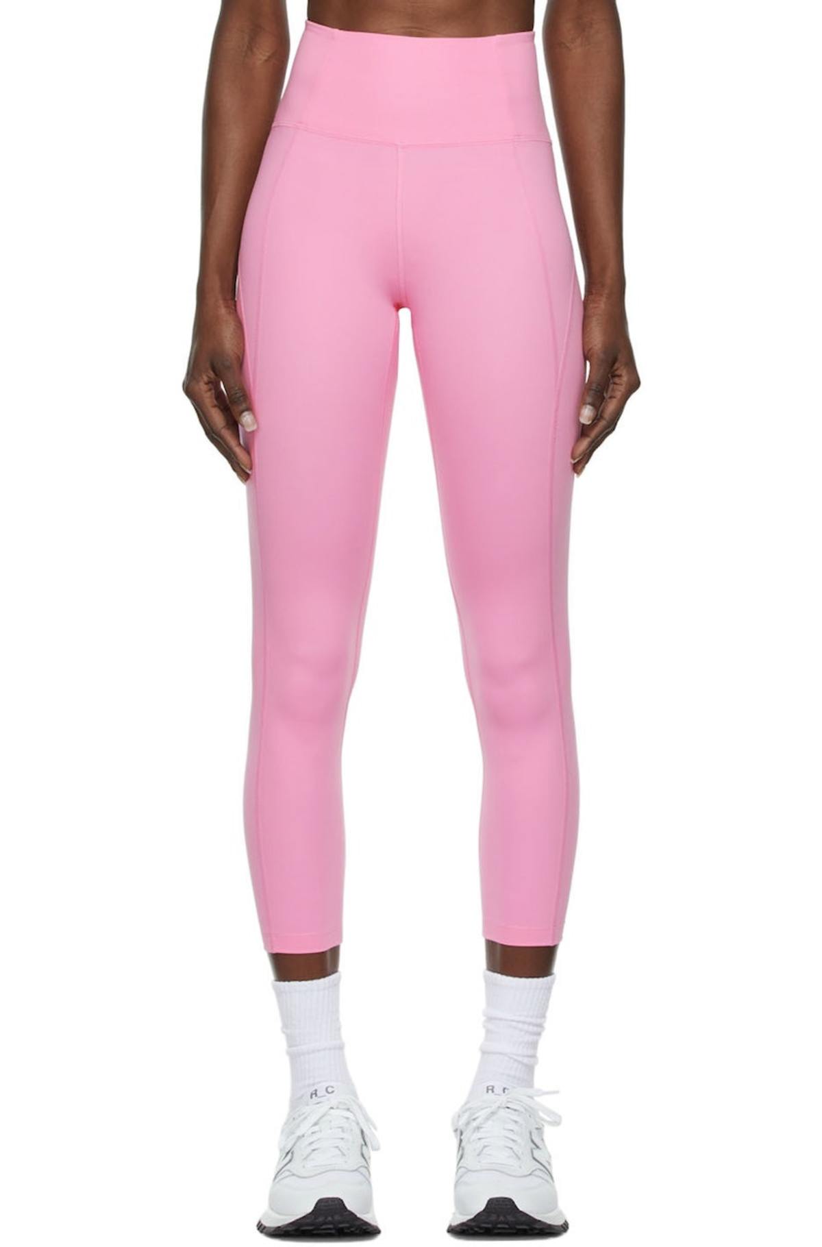 Girlfriend Collective Pink High-Rise Compressive Leggings | Garmentory