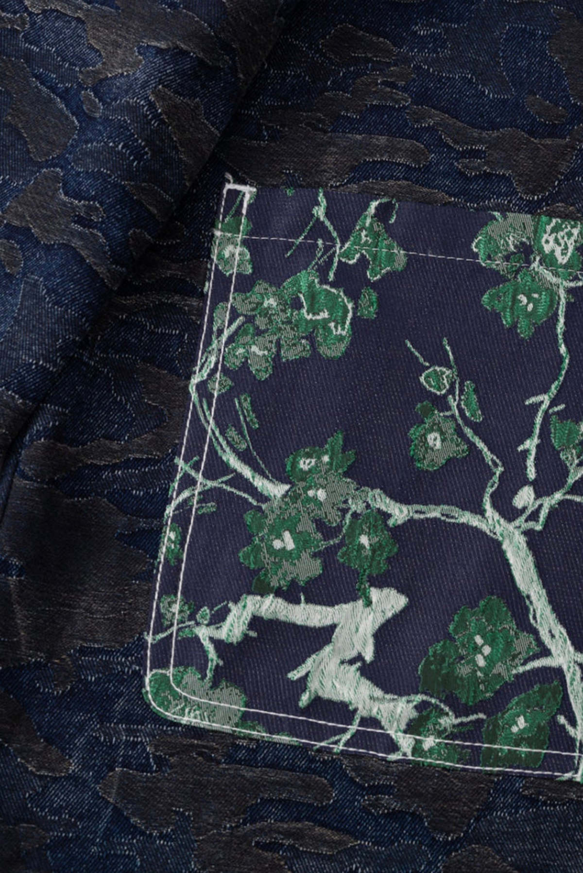 Fried Rice Abstract Chore Jacket - Denim | Garmentory