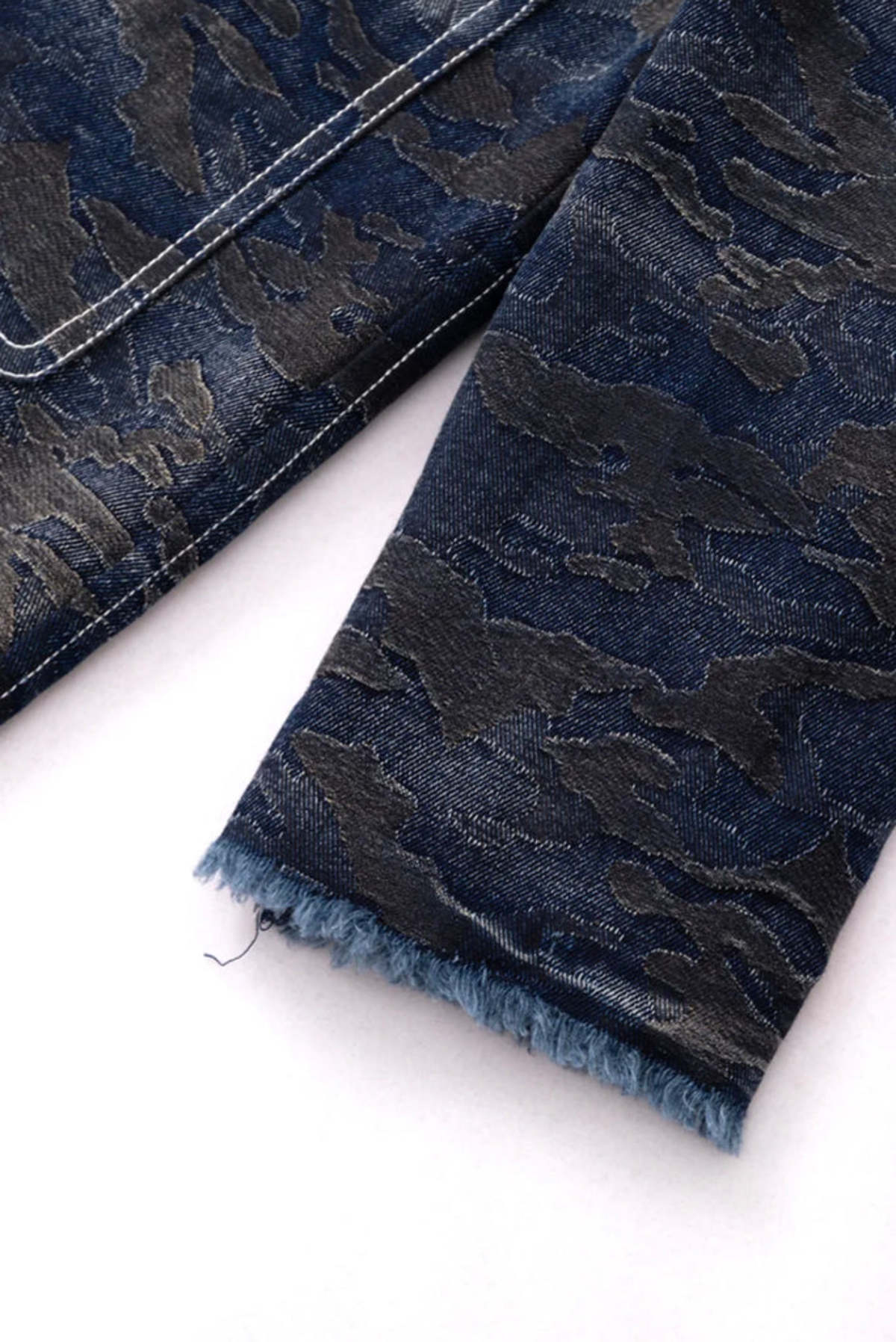 Fried Rice Abstract Chore Jacket - Denim | Garmentory