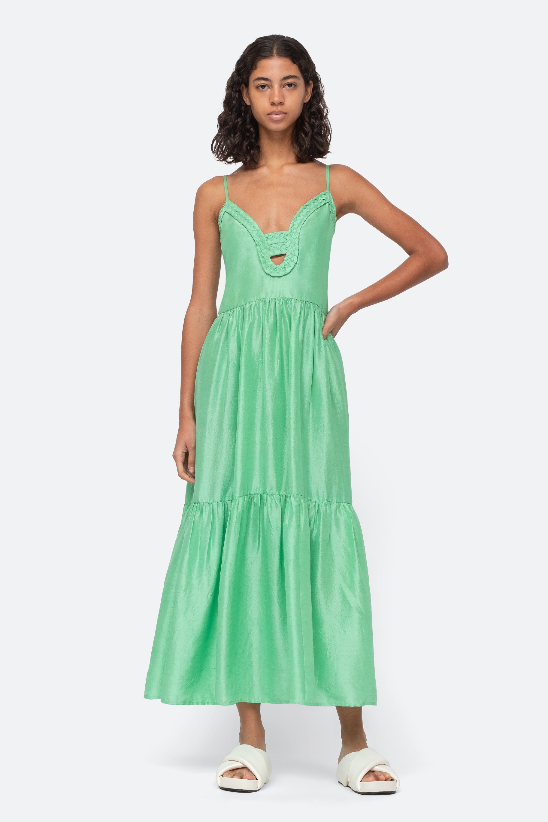 Sea NY Kyle Slip Dress - Lime | Garmentory