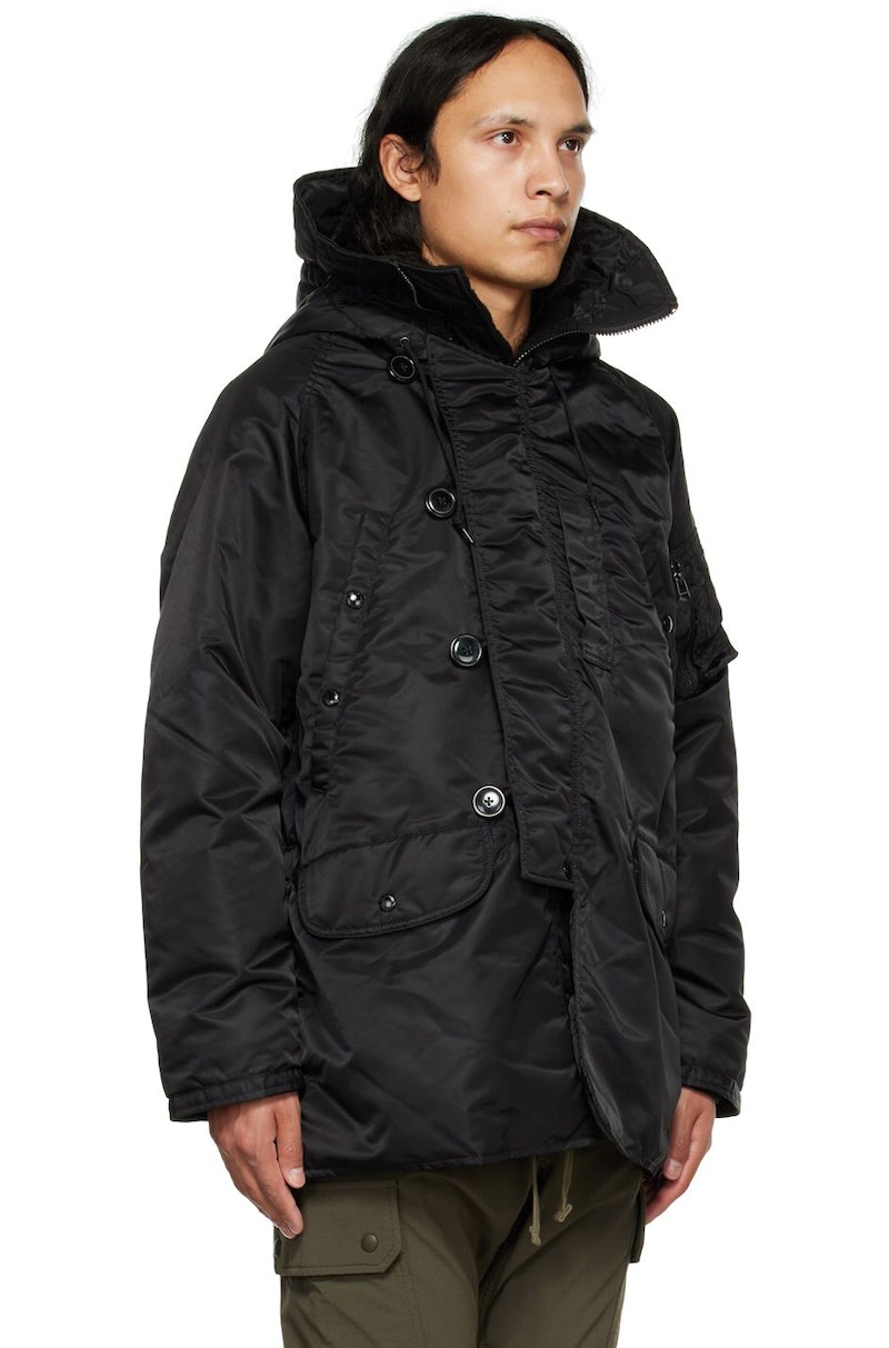 Beams Plus MIL Type N-3B Down Jacket - Black | Garmentory