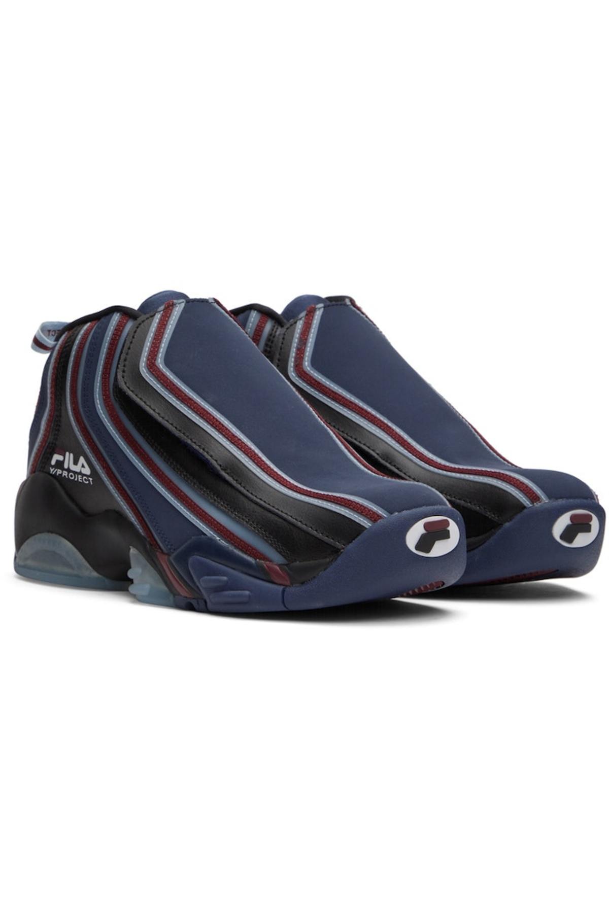 Y/Project Navy FILA Edition Stackhouse Sneakers - Black/Navy | Garmentory