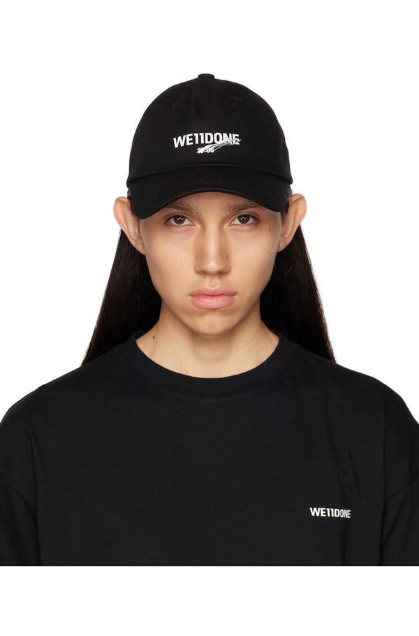 We11done Black Basic 1506 Logo Cap | Garmentory