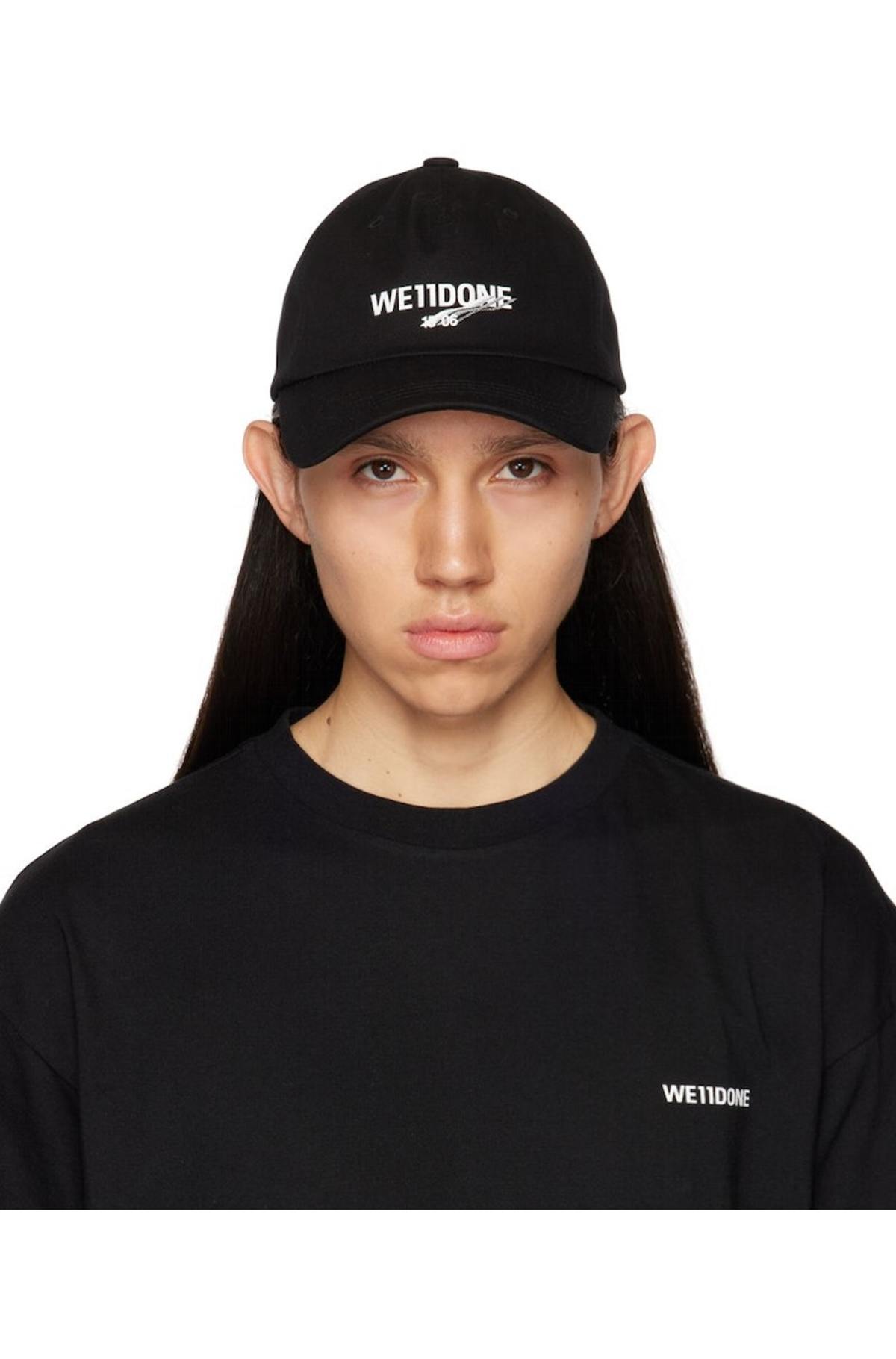 We11done Black Basic 1506 Logo Cap | Garmentory