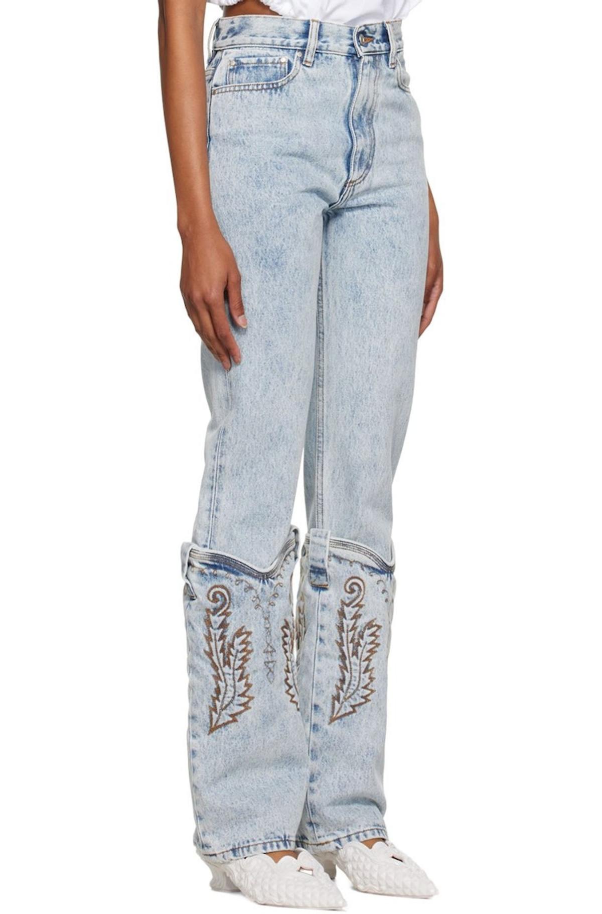 Y/Project Paneled Jeans - Blue | Garmentory