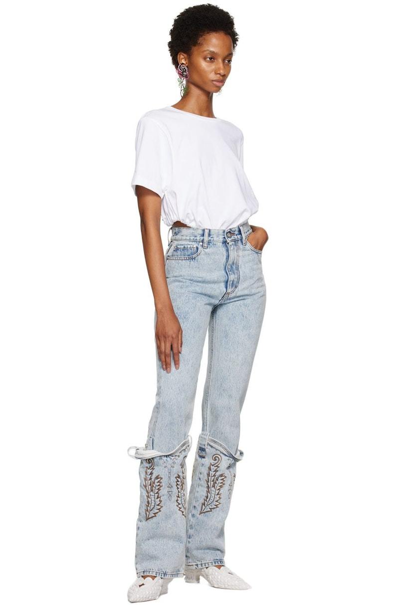 Y/Project Paneled Jeans - Blue | Garmentory