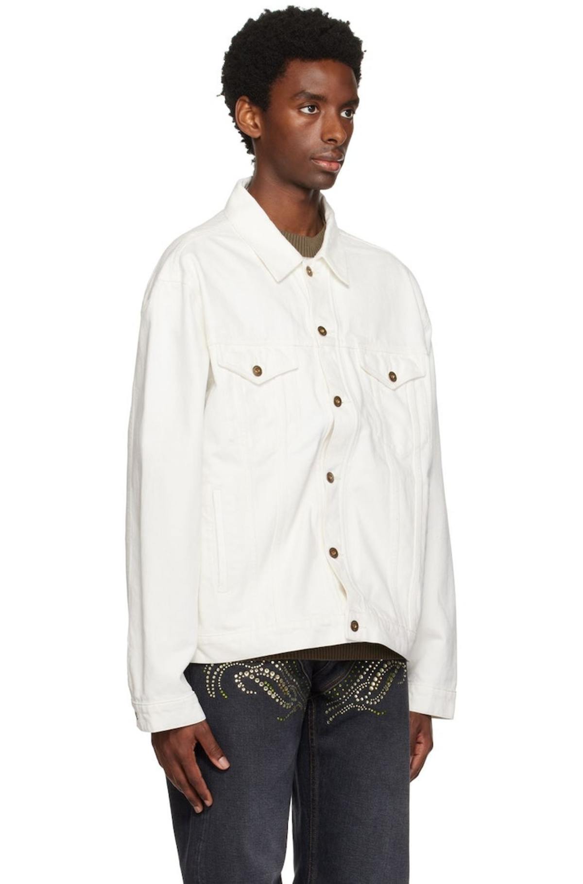 Y/Project Classic Wire Denim Jacket - White | Garmentory