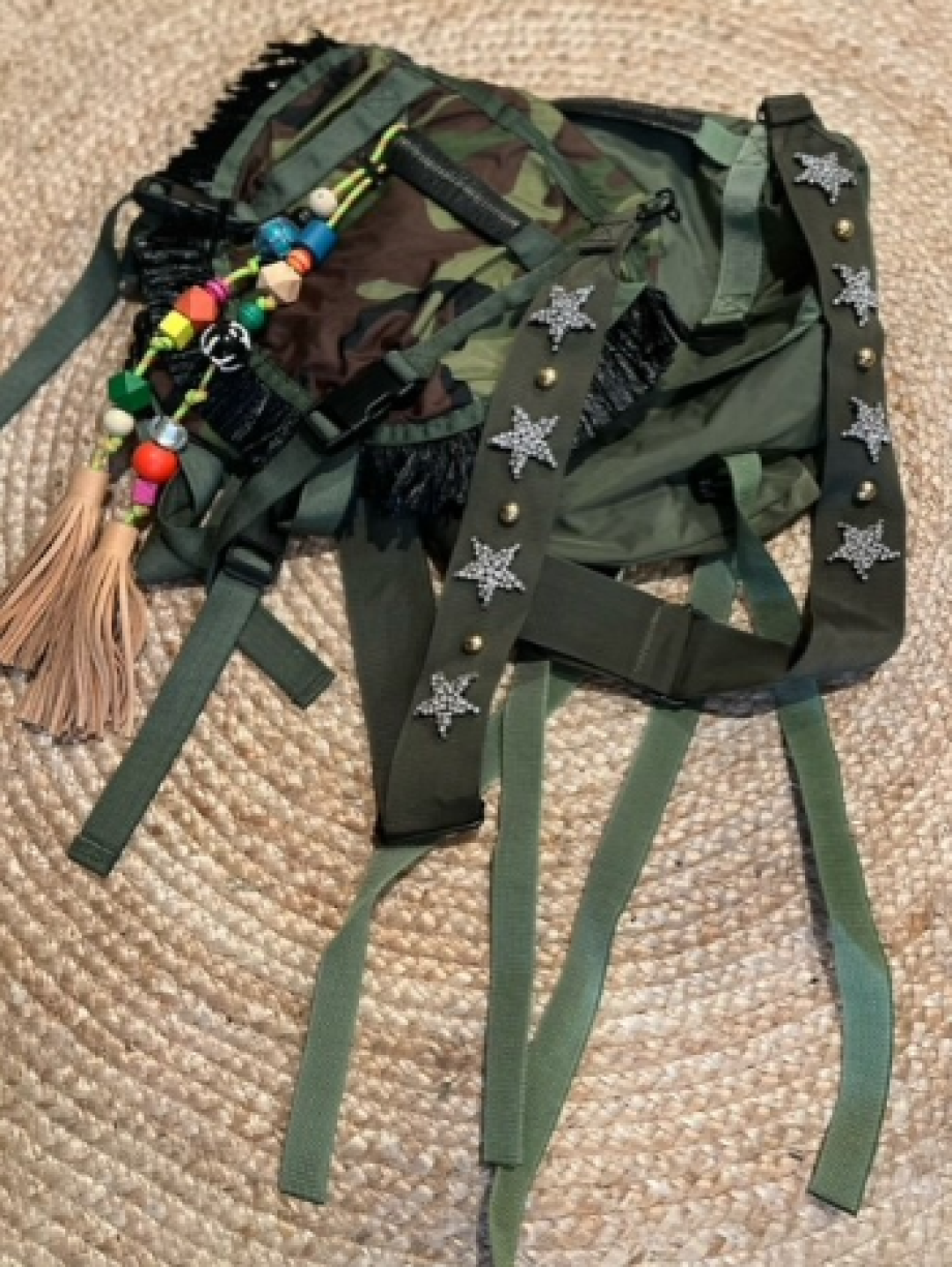 Rank and Sugar Cross Body Bag - Star Studded Strap | Garmentory