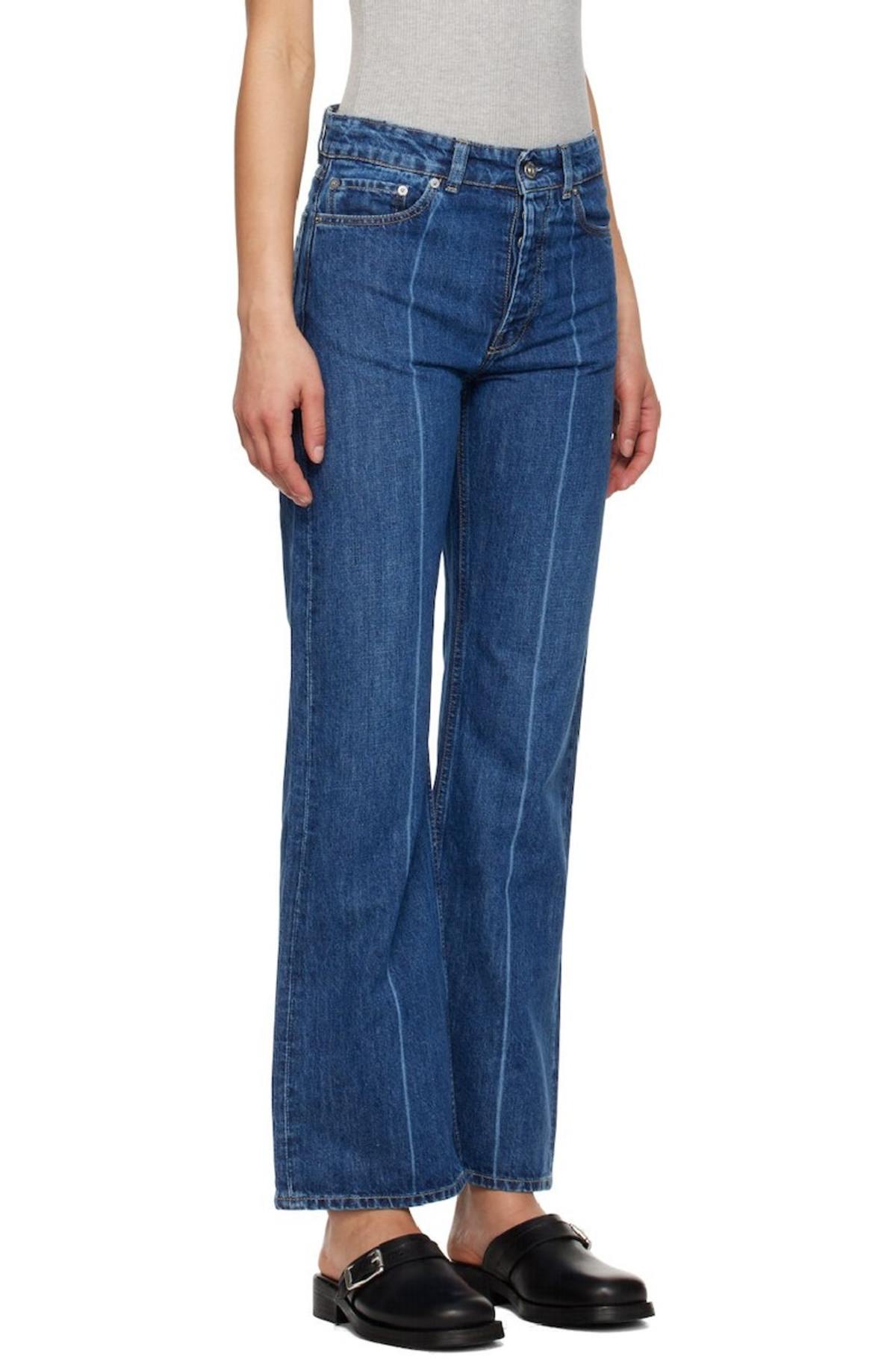 Our Legacy Blue Crease Jeans - Mid Crease | Garmentory