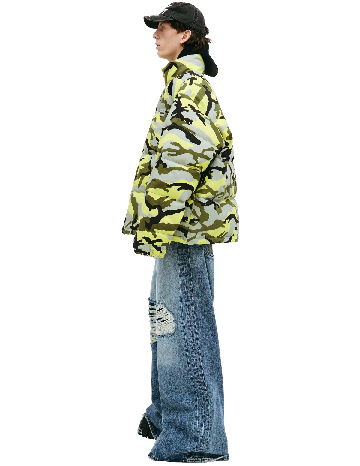 Vetements camo down jacket - Yellow | Garmentory