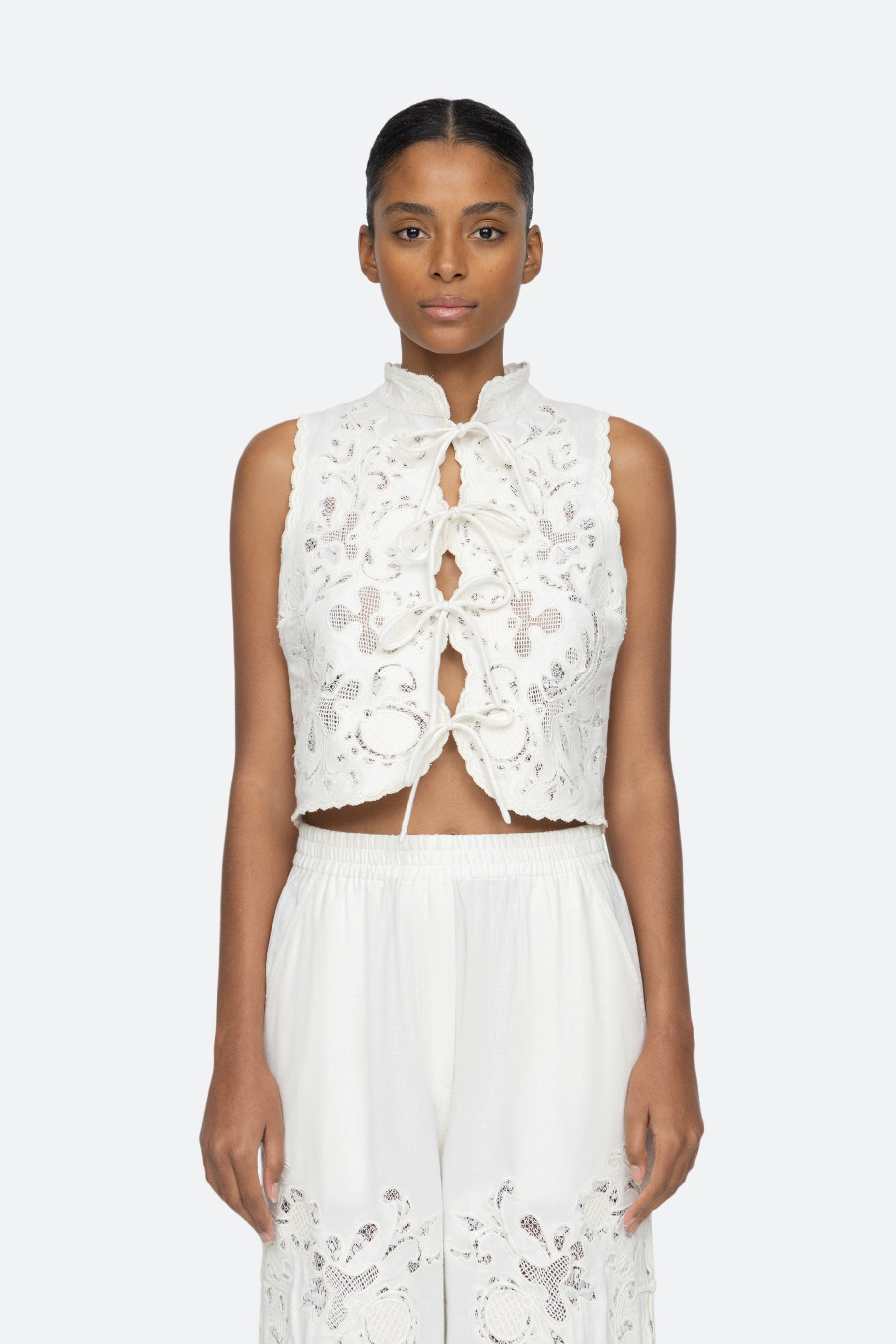 Sea NY Baylin Vest - Black/Cream | Garmentory