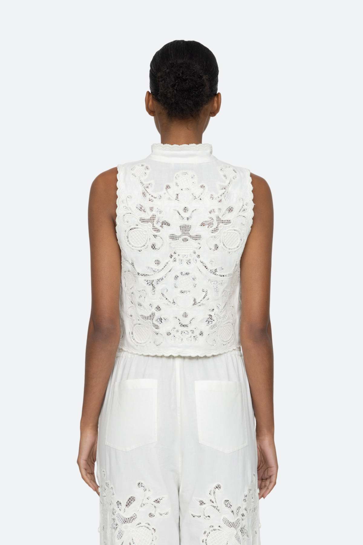 Sea NY Baylin Vest - Black/Cream | Garmentory