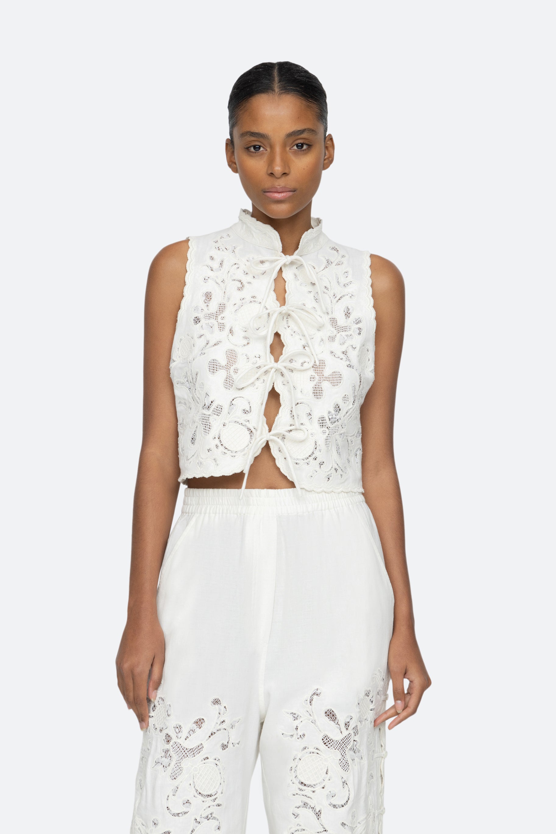 Sea NY Baylin Vest - Black/Cream | Garmentory