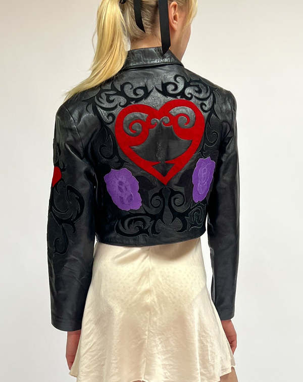 Heart and Rose Leather Jacket | Garmentory