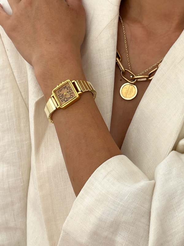Vintage Stretch Band Watch - Gold Tone | Garmentory