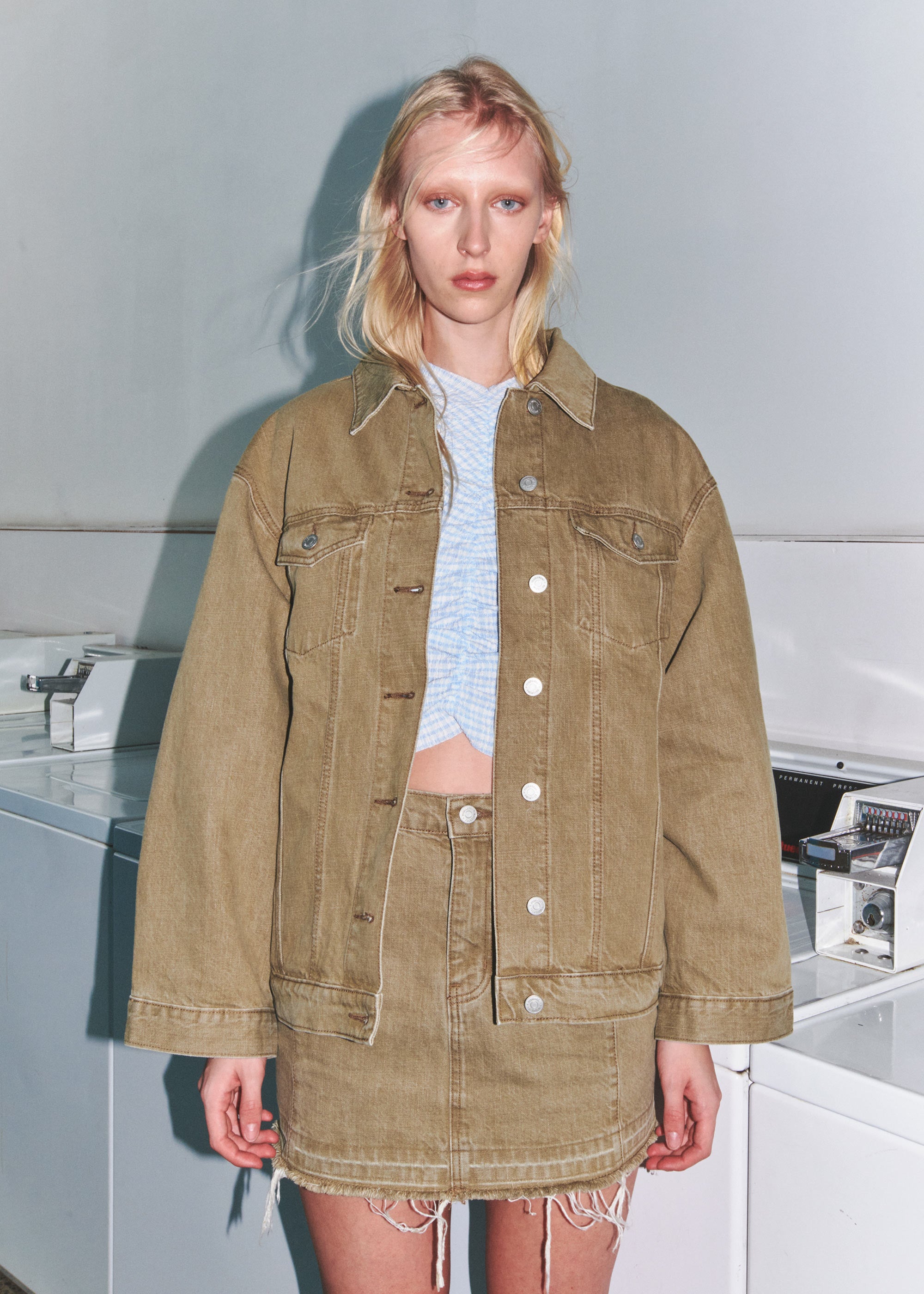 permanent vacation Homage Longline Jacket - Khaki | Garmentory