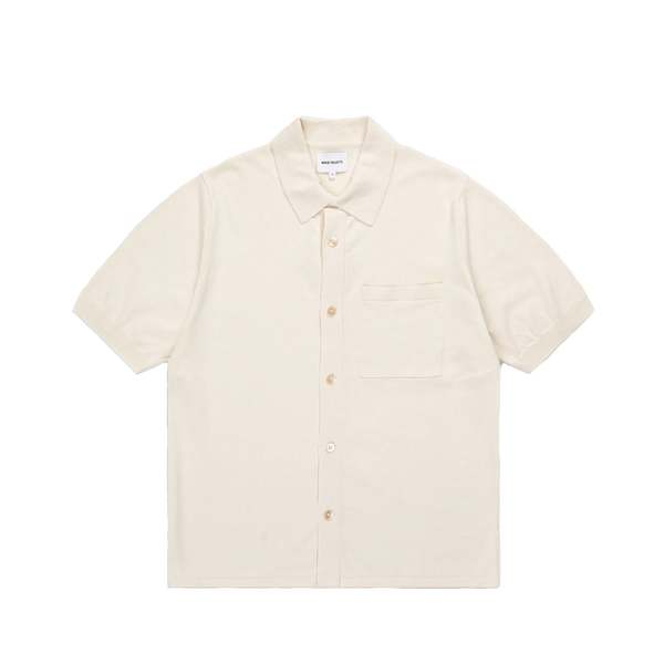 Norse Projects Rolo Cotton Linen Polo - Kit White | Garmentory