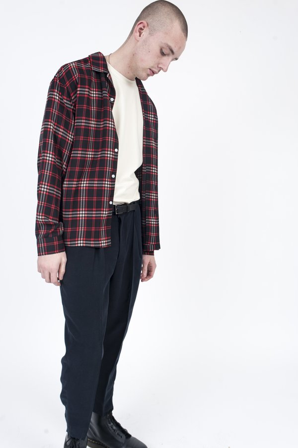 Four Horsemen Red Plaid Overshirt | Garmentory