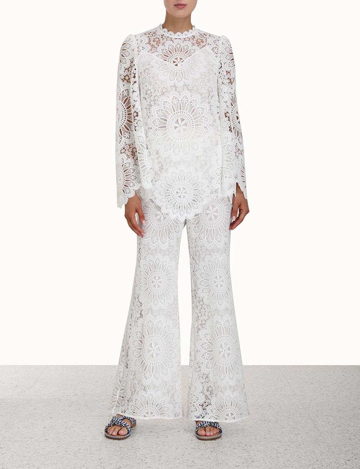 Zimmermann Chintz Doily Lace Top - Ivory | Garmentory