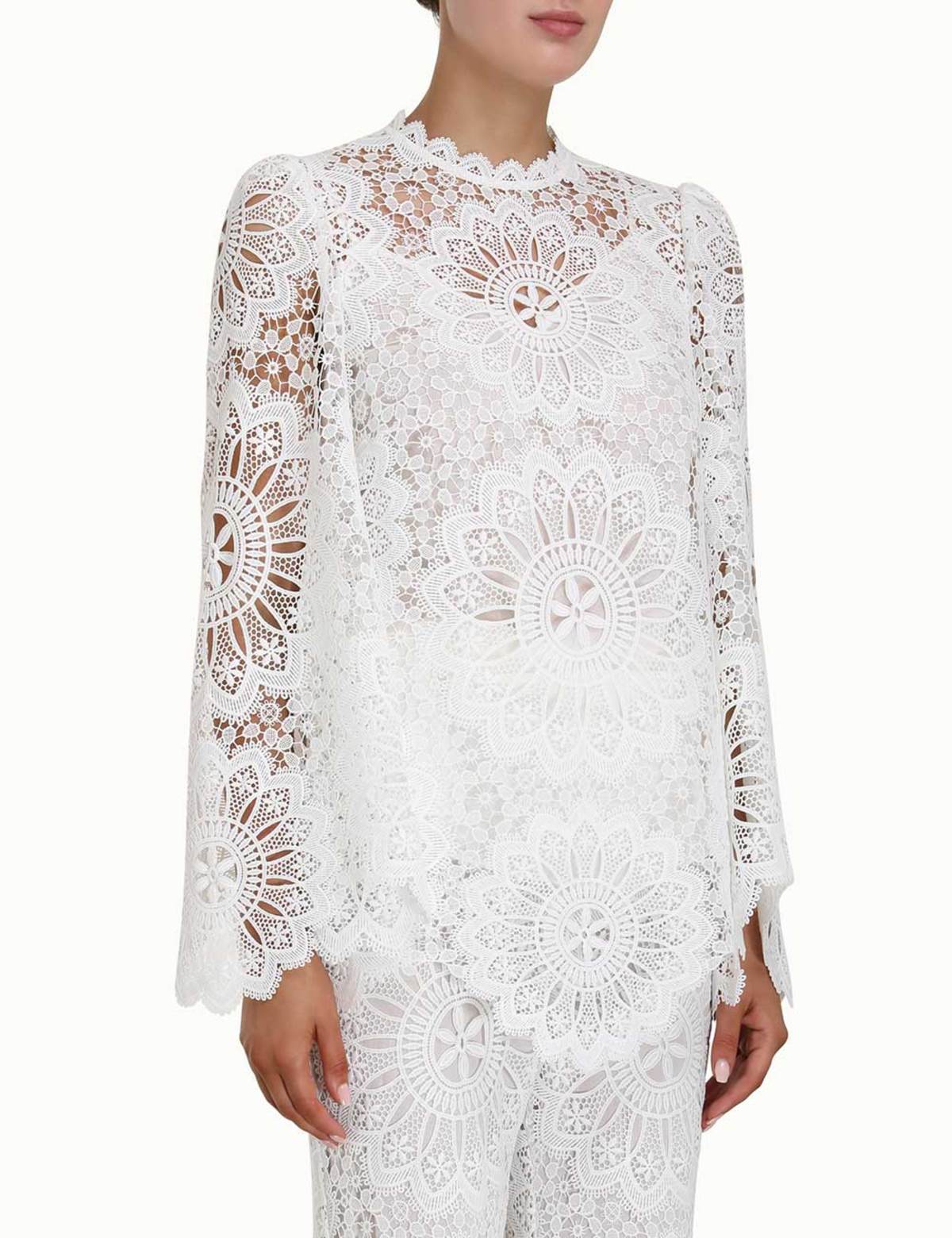 Zimmermann Chintz Doily Lace Top - Ivory | Garmentory