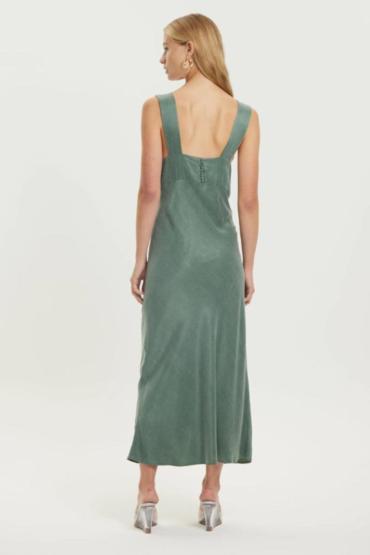 Third Form Magnetic Camisole Bias Slip Dress - Teal | Garmentory