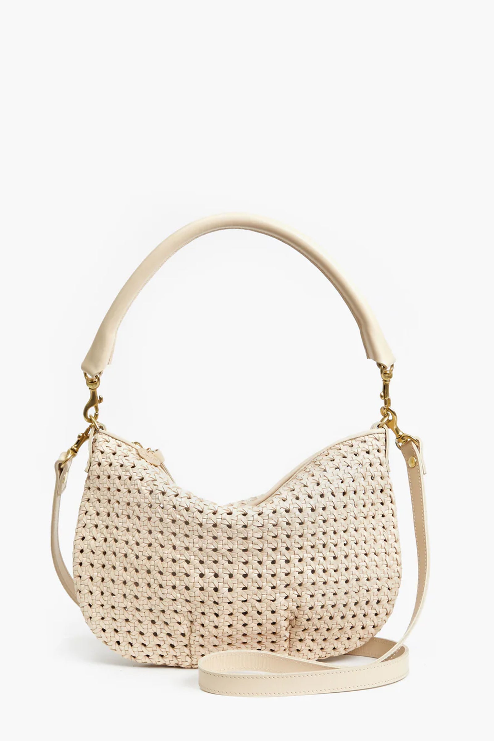 Clare V. Petit Moyen Messenger Bag - Cream Rattan | Garmentory