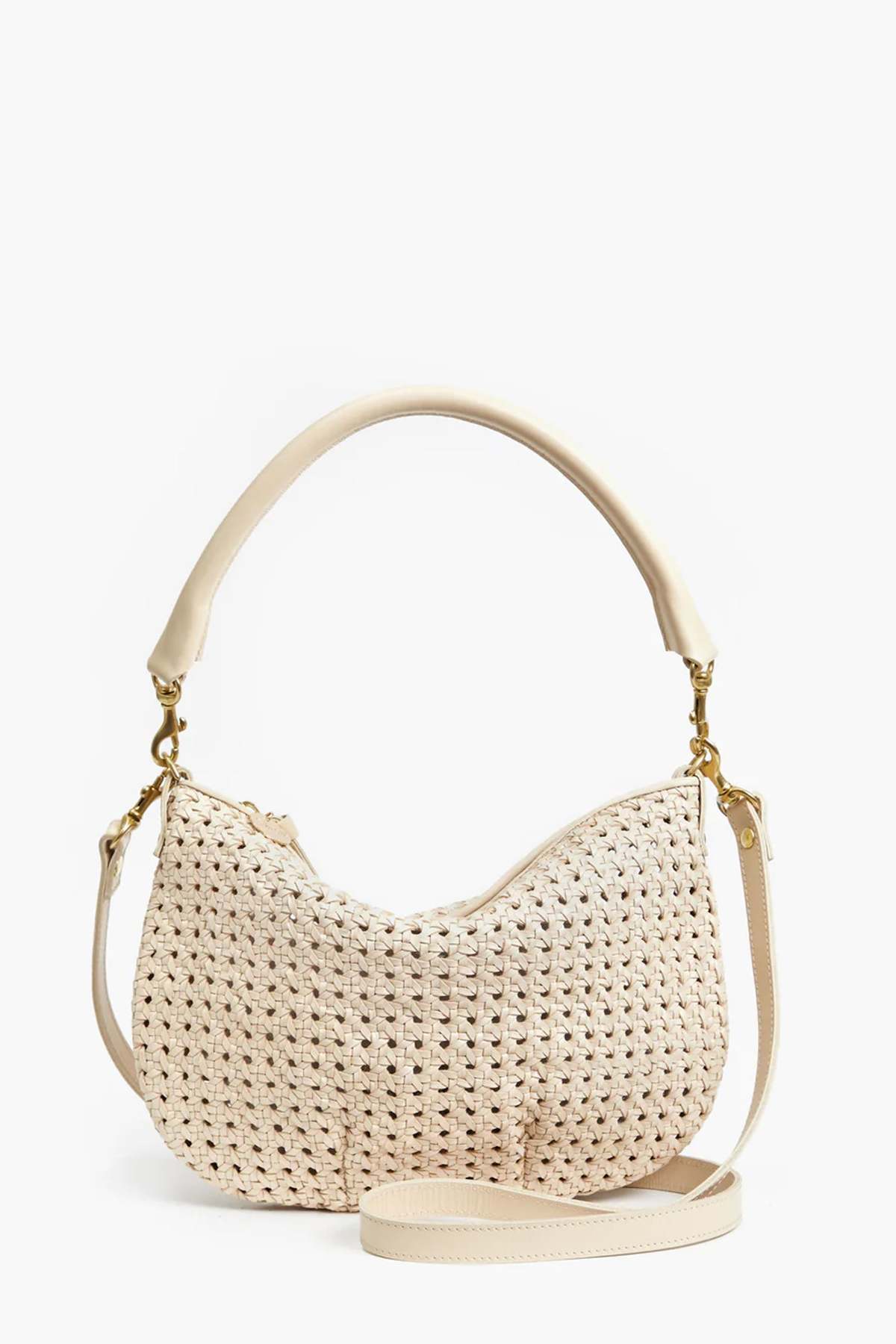 Clare V. Petit Moyen Messenger Bag - Cream Rattan | Garmentory