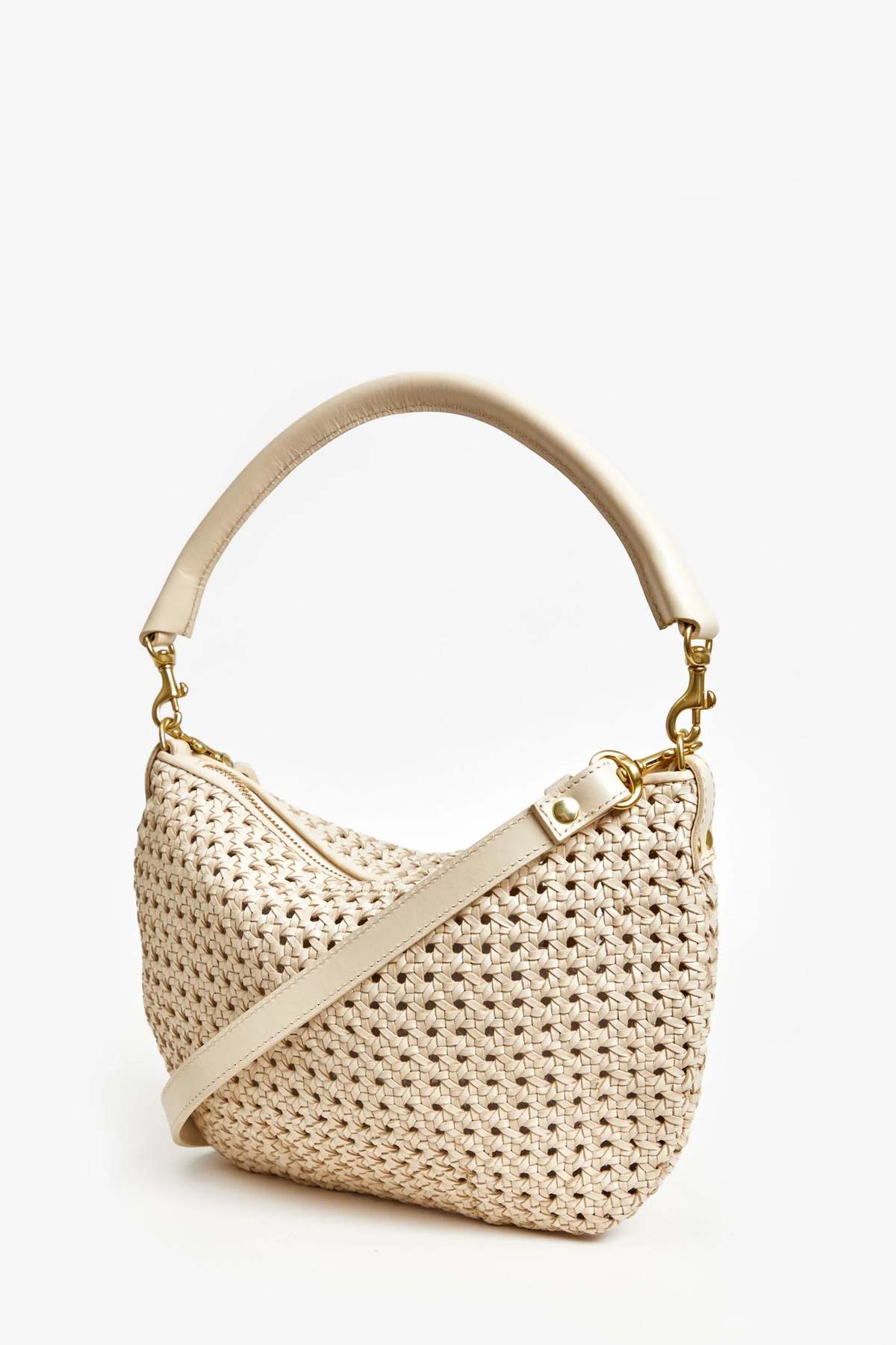 Clare V. Petit Moyen Messenger Bag - Cream Rattan | Garmentory