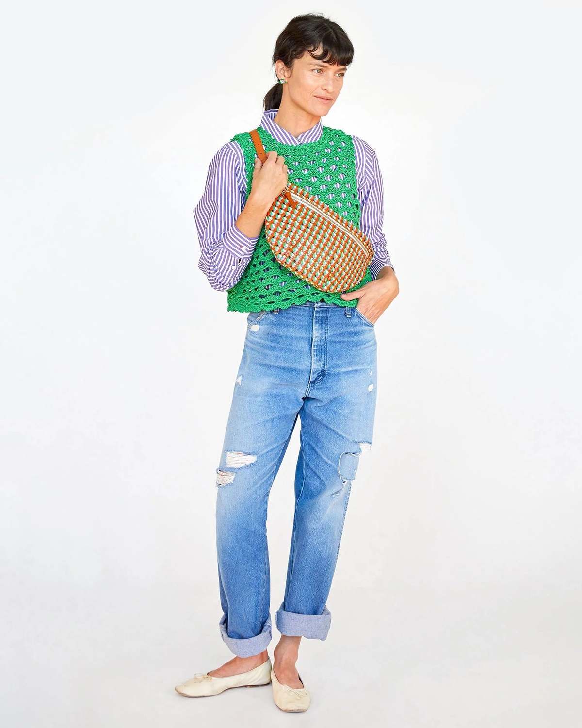 Clare V. Grande Fanny - Multi Mercado Rattan | Garmentory