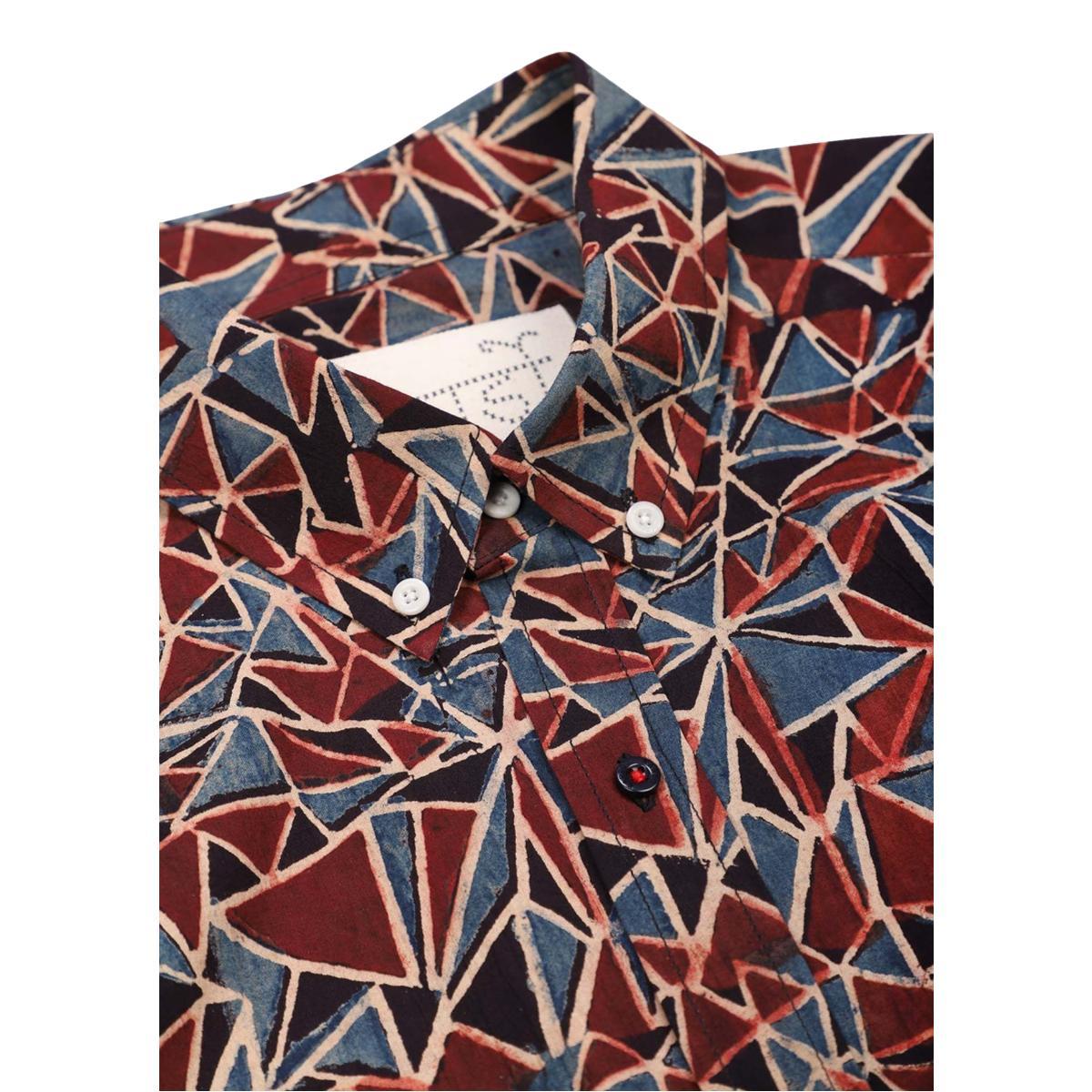 Kardo Don Short Sleeve - Ajrakh | Garmentory