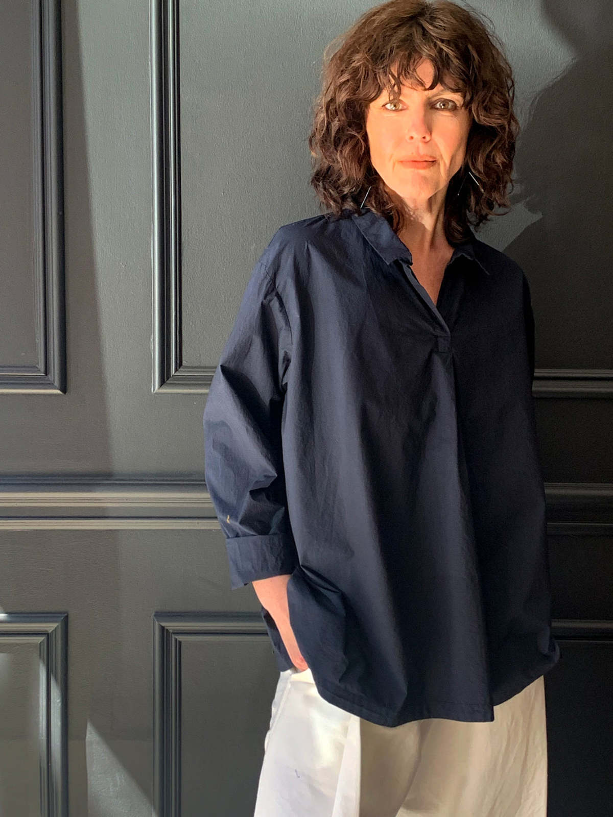 MANUELLE GUIBAL Top Polo Uba - Midnight Blue | Garmentory