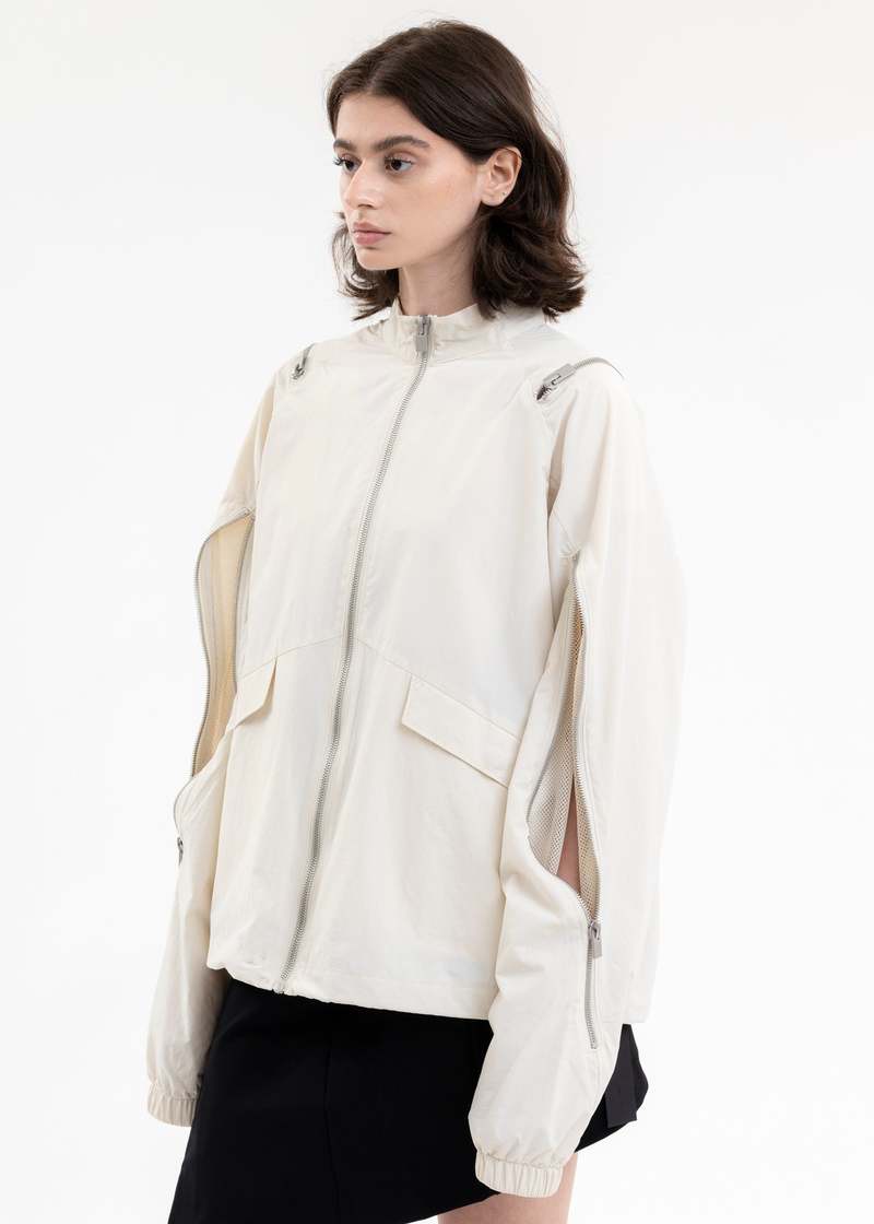 Heliot Emil STONE HAZE WINDBREAKER - Stone | Garmentory