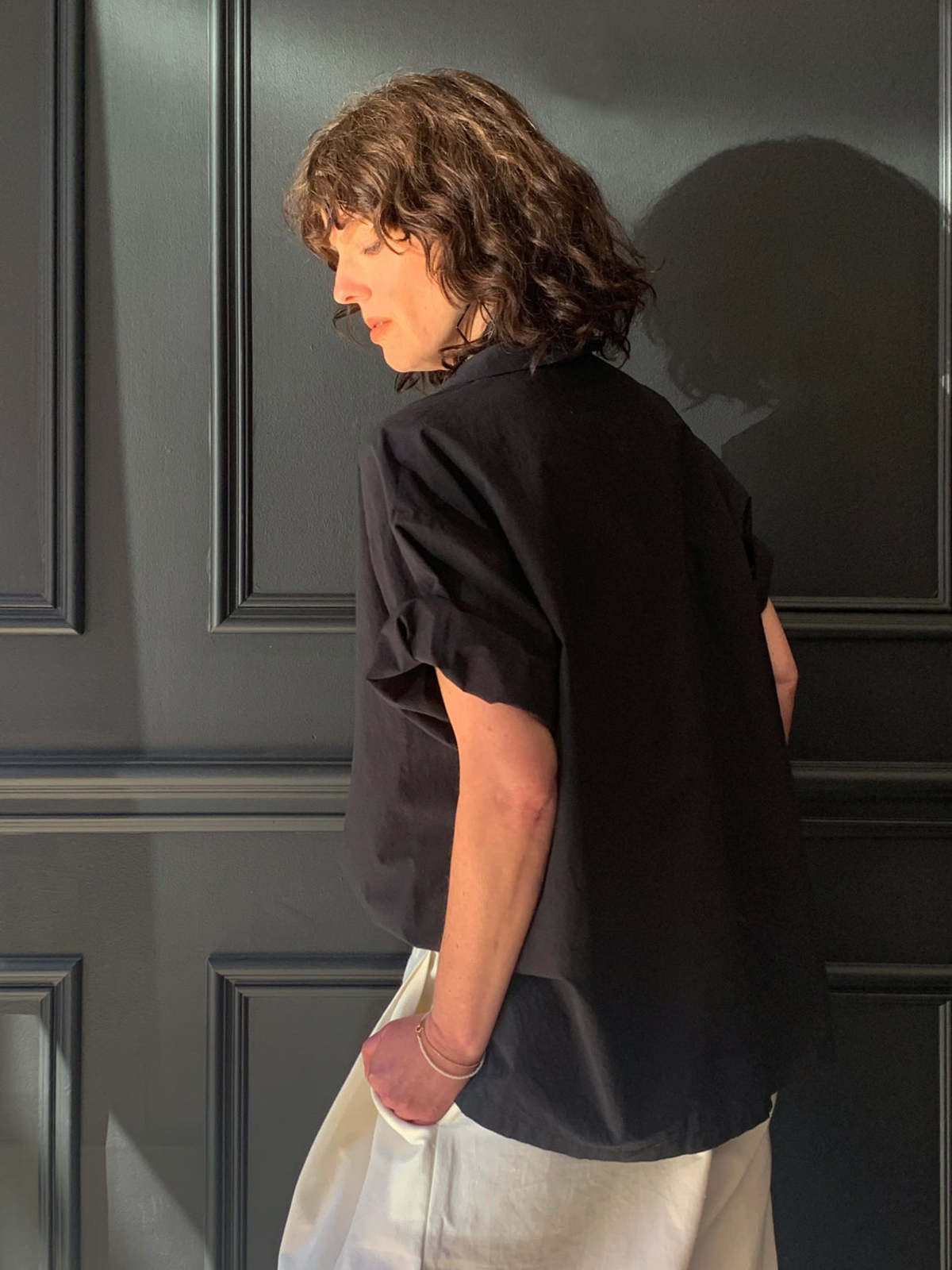 MANUELLE GUIBAL - Chemise MC Uba - Black | Garmentory