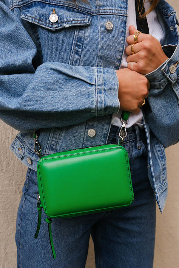 Ganni Banner Camera Bag - Kelly Green | Garmentory