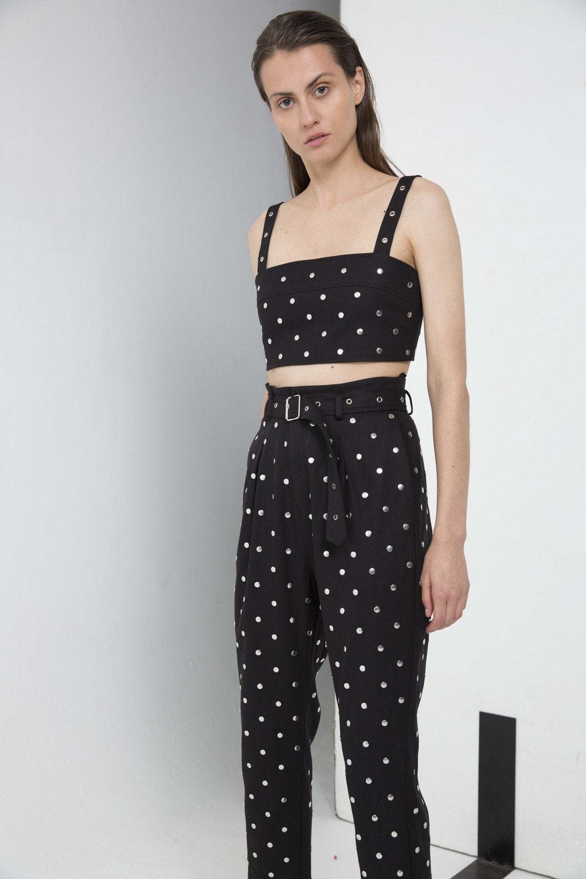 Third Form HEY STUD CROP TOP - BLACK | Garmentory