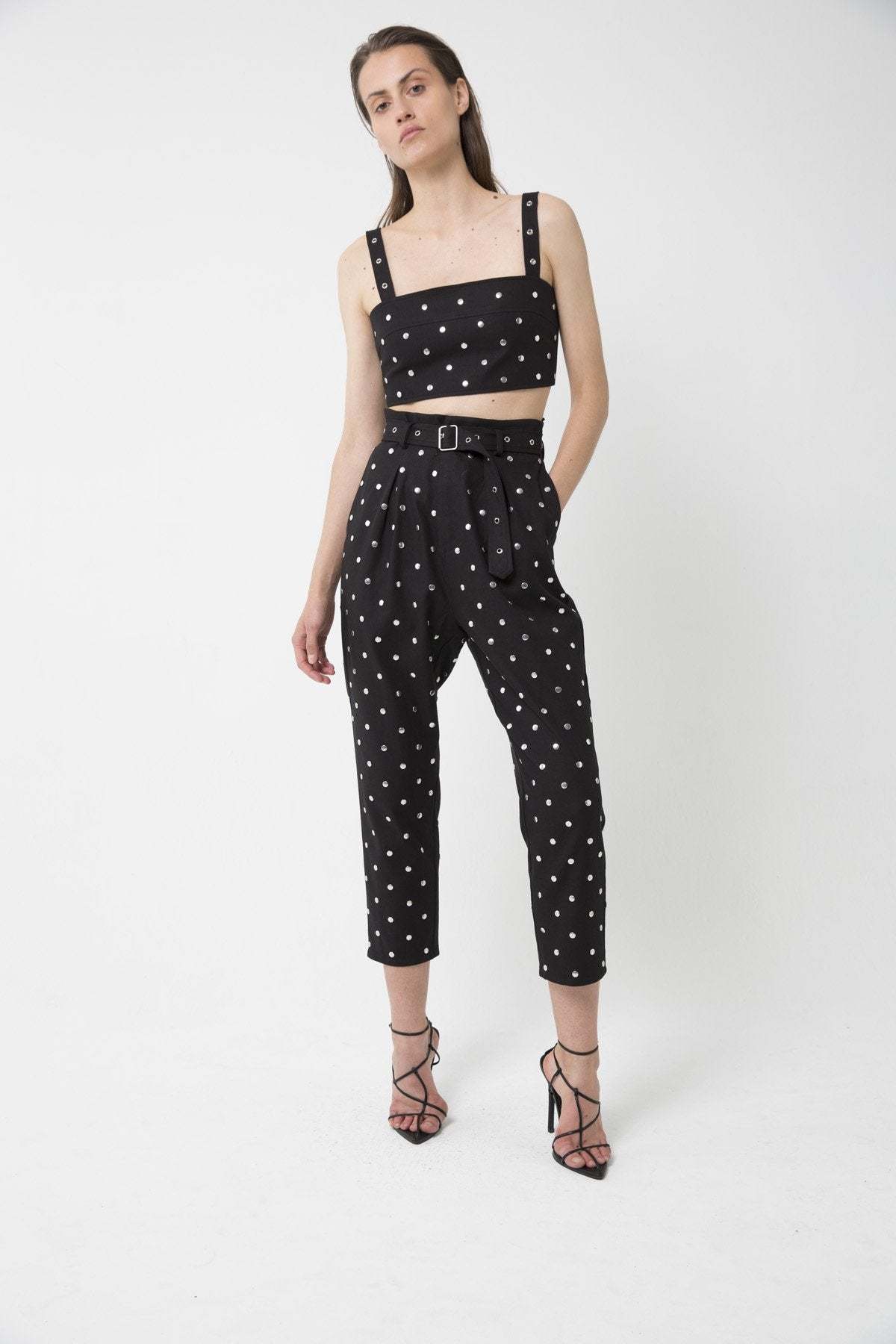 Third Form HEY STUD CROP TOP - BLACK | Garmentory
